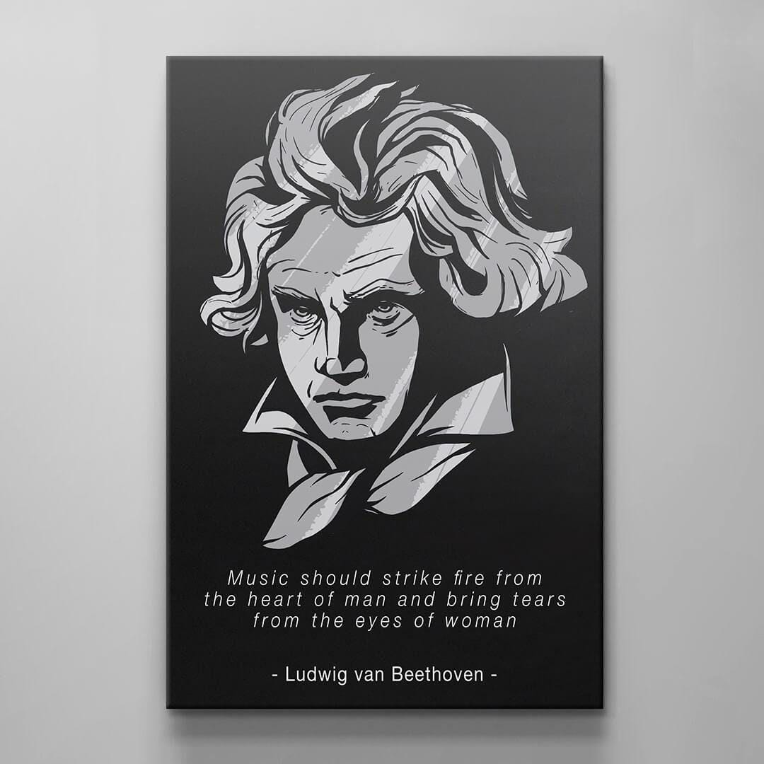 Beethoven Quote Canvas Art: Modern Home Office Decor - Etsy