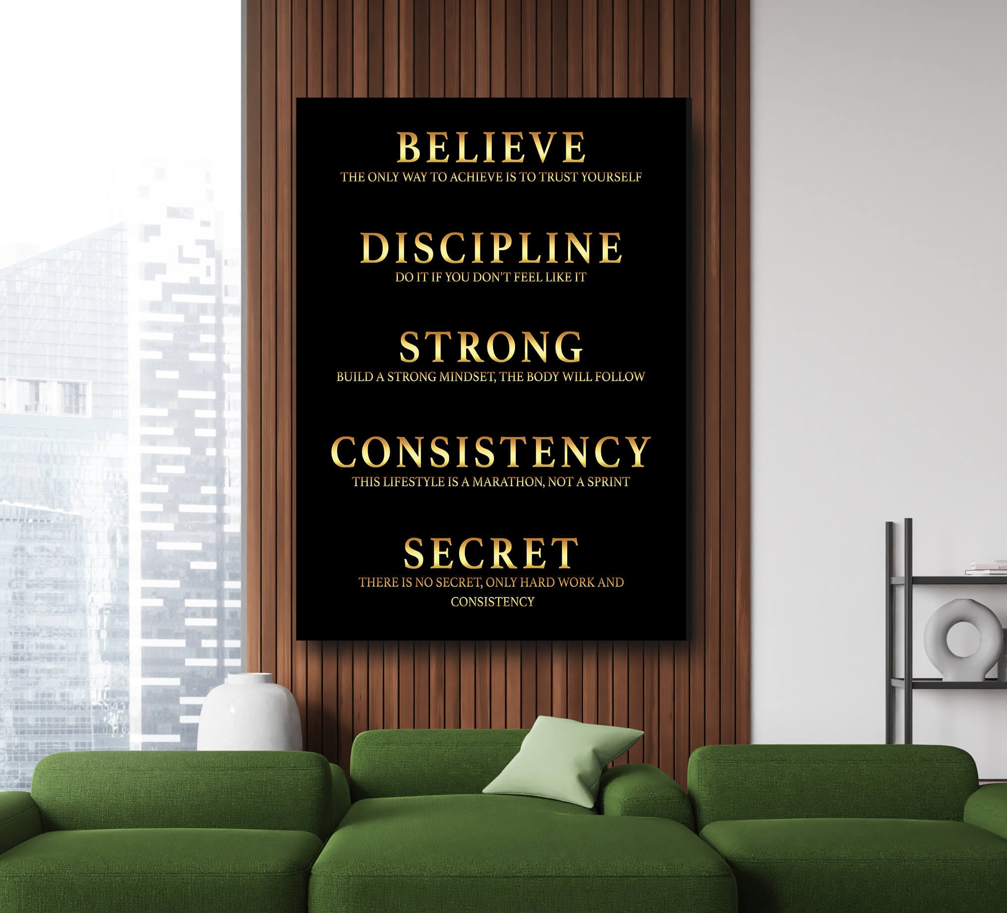 Motivational Wall Decor Gym Canvas Home Office Studio Believe ...