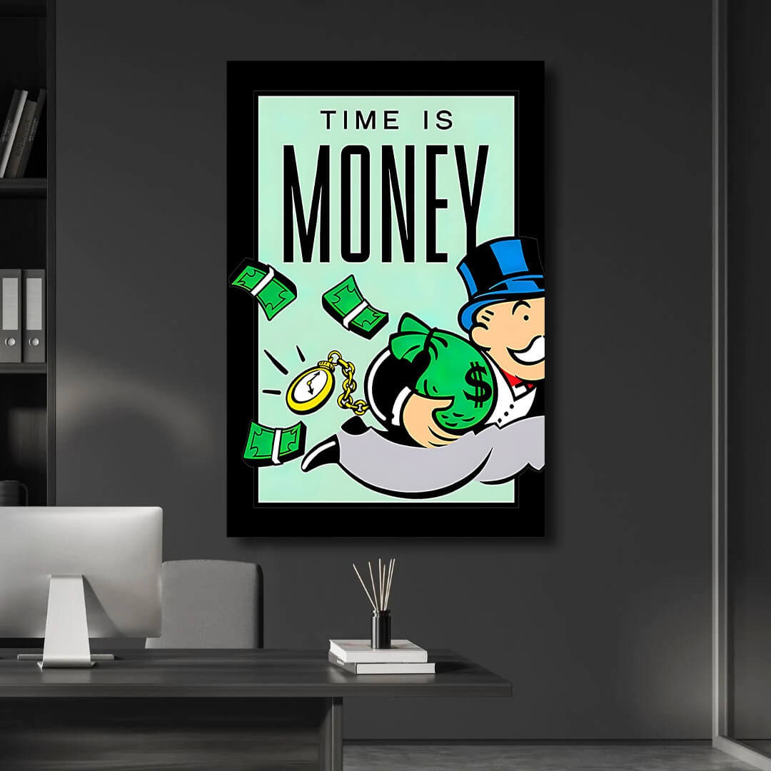 Time is Money Alec Monopoly Wall Decor Business Work Art Motivational ...