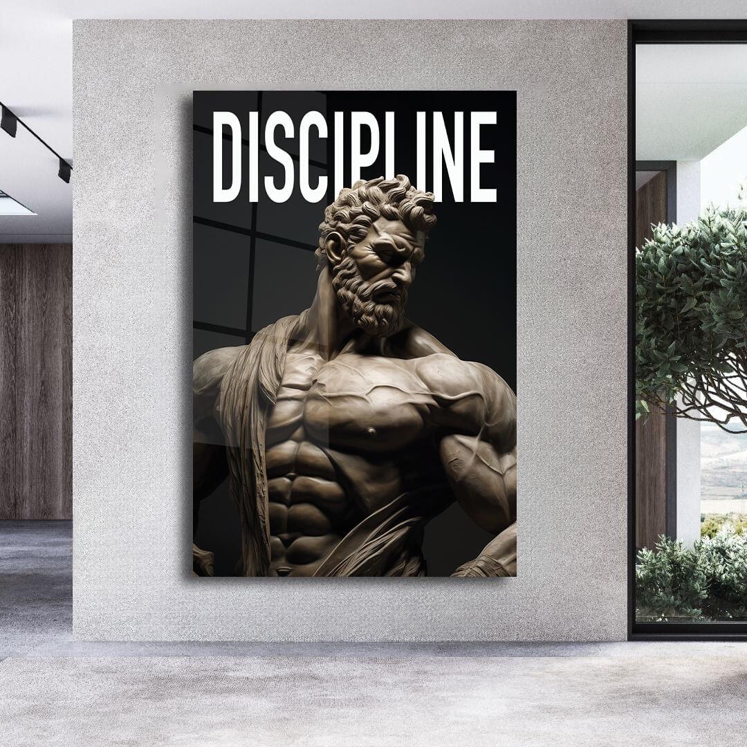 Discipline Masculine Stoic Wall Art Workout Motivation Sign Canvas Art ...