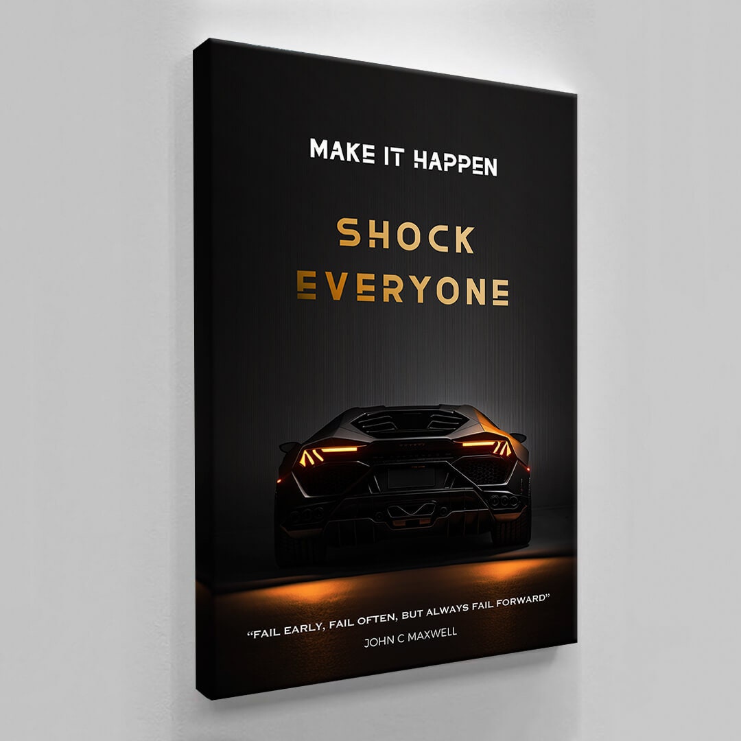 Lamborghini Motivational Quote Room Art Design Office Car Quote Poster ...