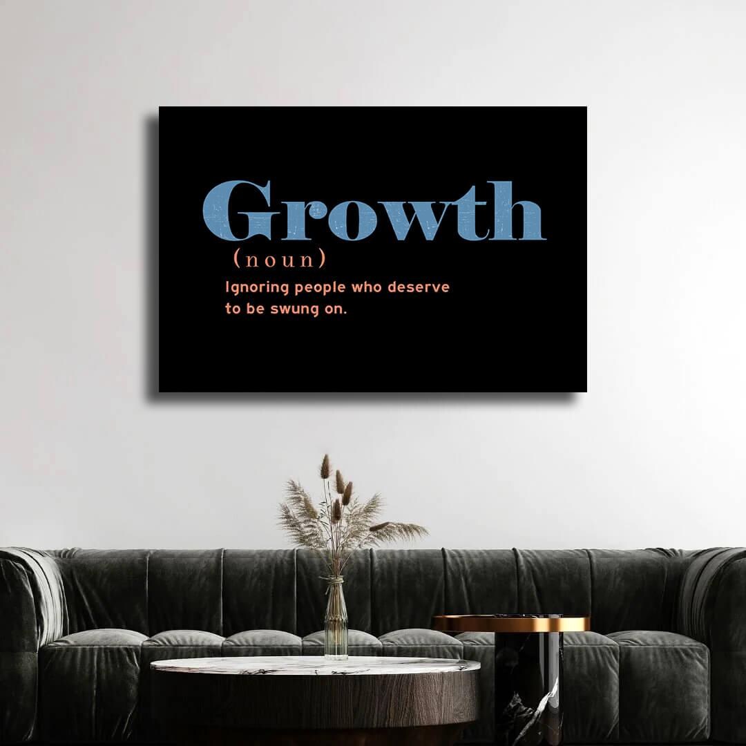 Growth Noun Motivational Wall Decor Inspirational Canvas Art Home or ...