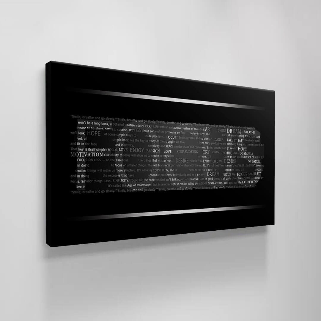Focus Poster Visual Motivation Sign Canvas Art Home Decor Modern Office ...