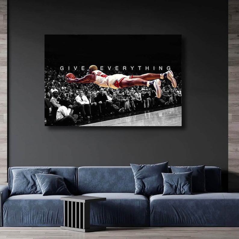 GIVE EVERYTHING Dennis Rodman Basketball-Spieler-Wand-Dekor Super Star ...