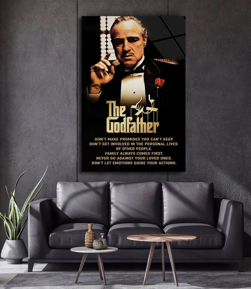 The Godfather Motivational Wall Art Inspirational Rules Quotes Wall ...