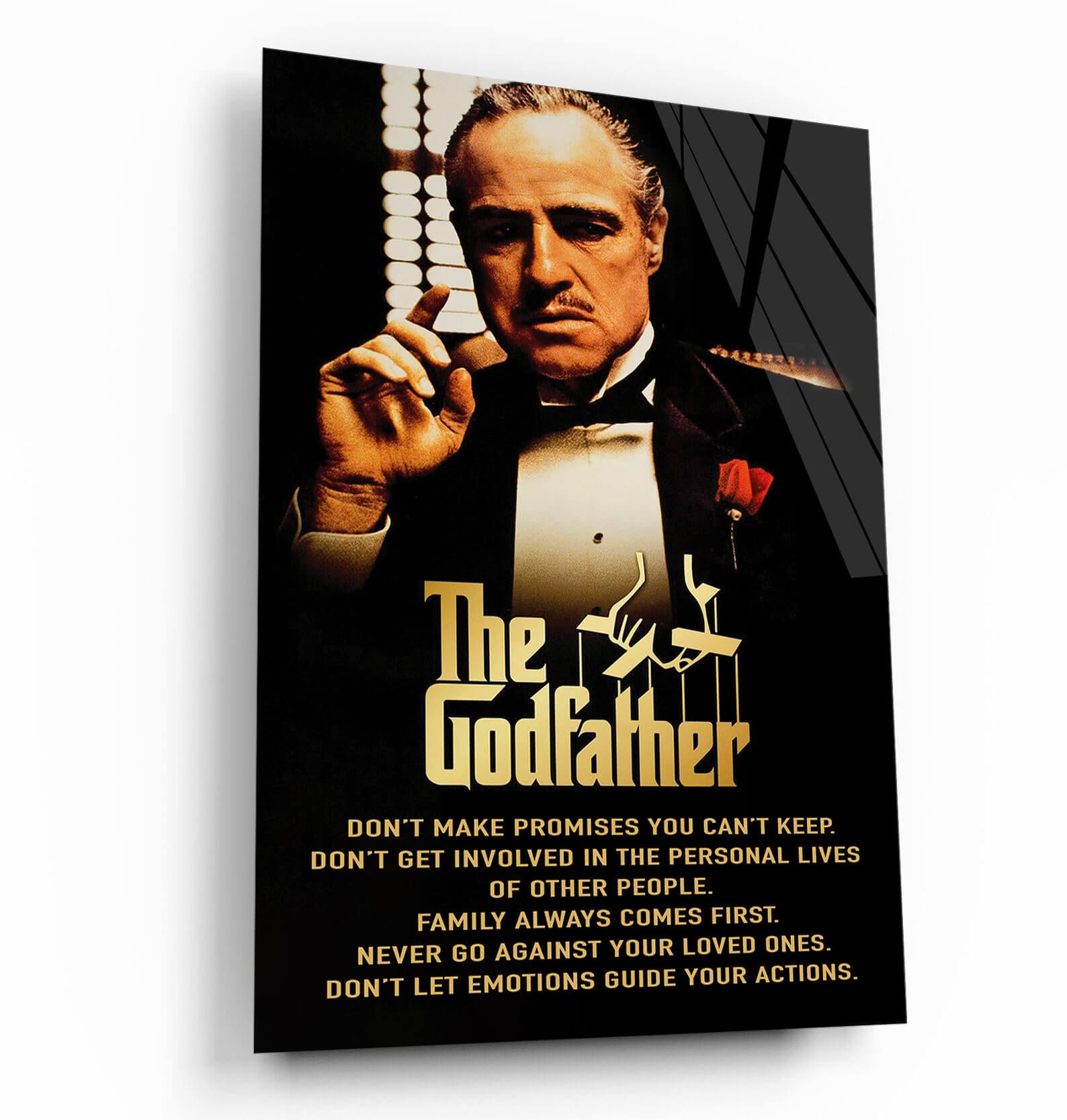 The Godfather Motivational Wall Art Inspirational Rules Quotes Wall ...