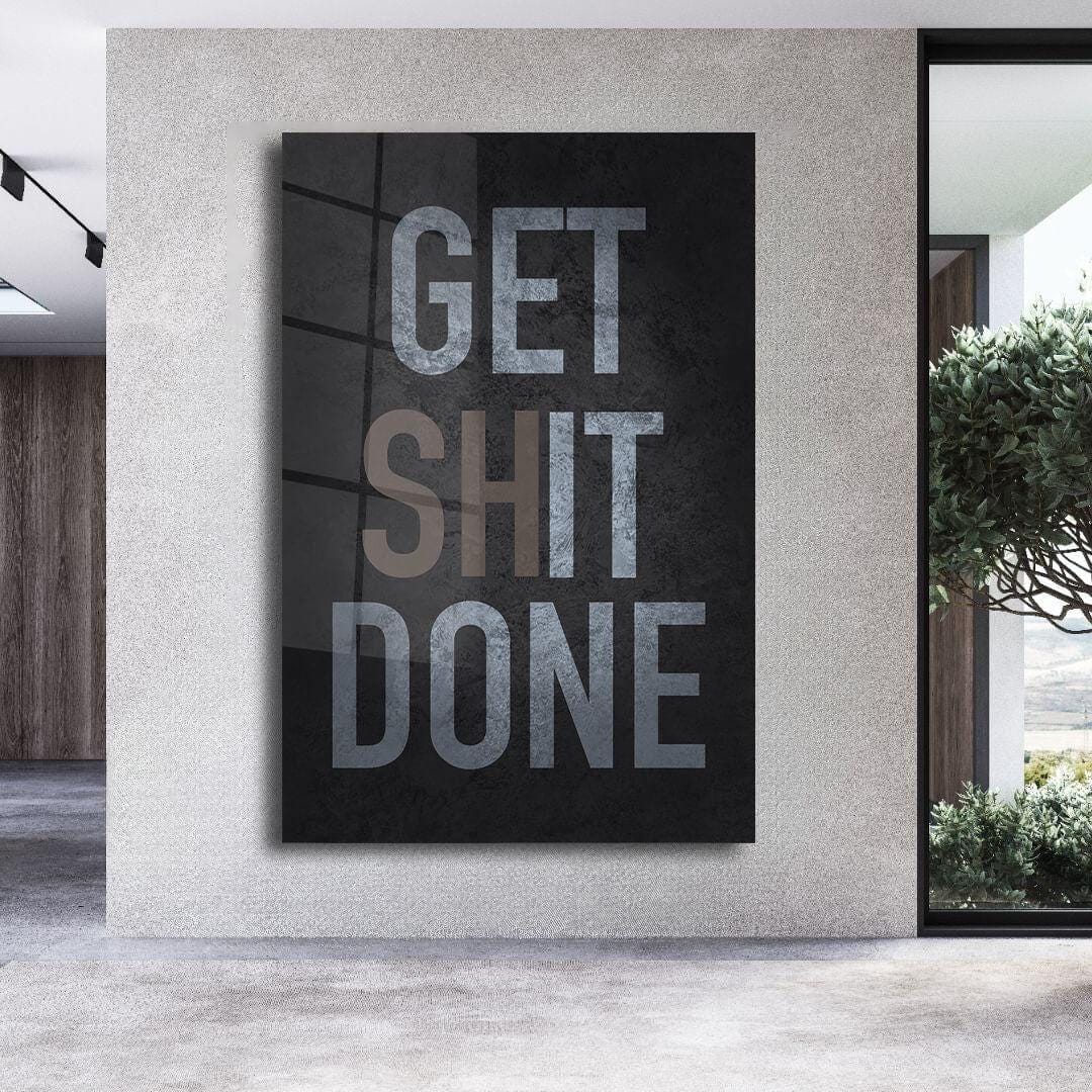 Get Shit Done Motivational Wall Art Workout Canvas Interior Art Modern ...