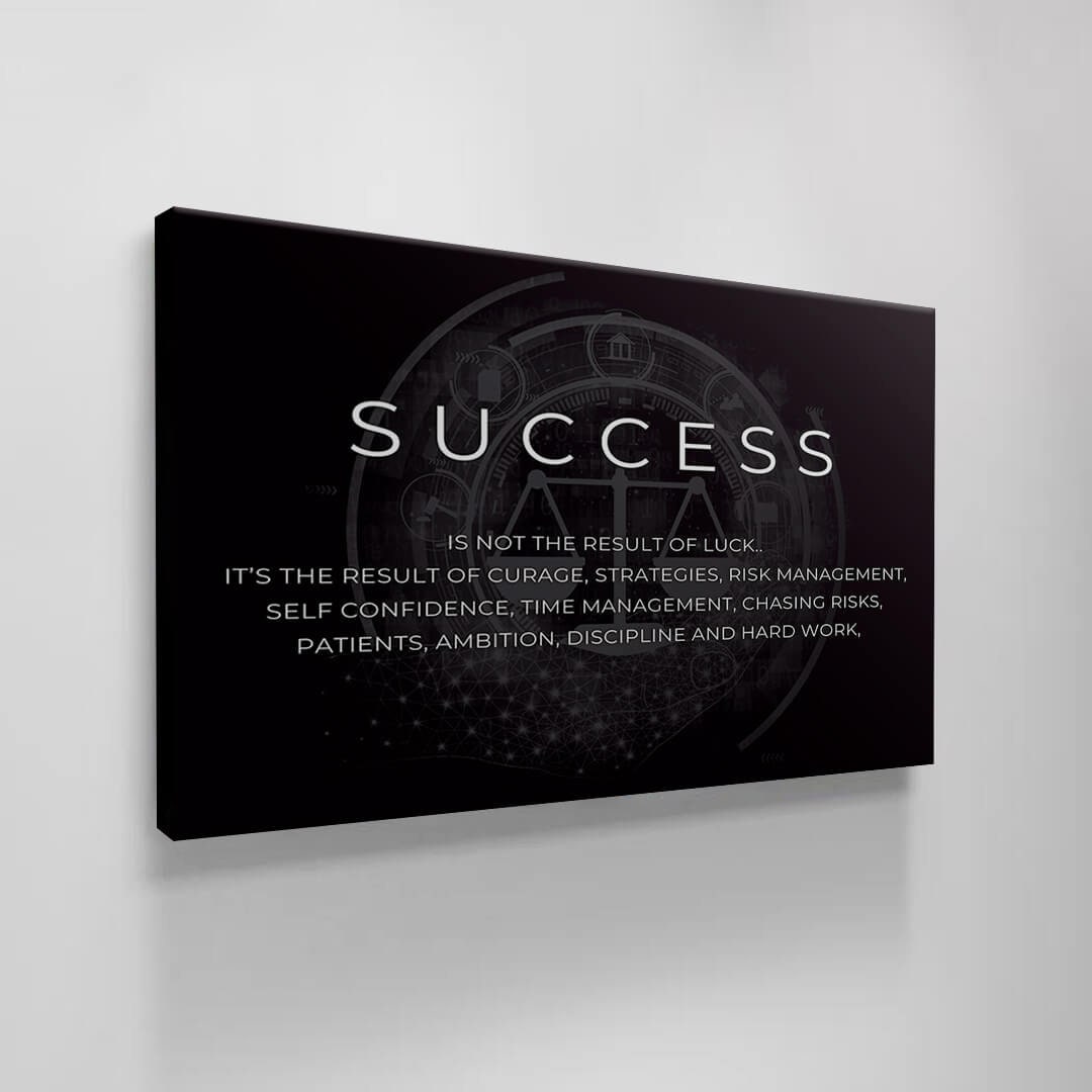 Success Result Motivation Sign Wall Decor Inspirational Canvas Home ...