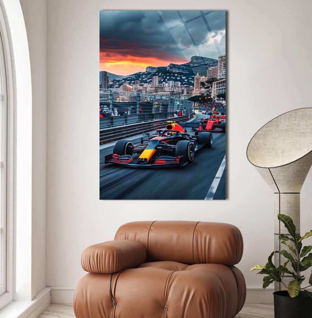 Formula One Race Car Wall Decor Large Canvas Formula 1 Motor Racing ...