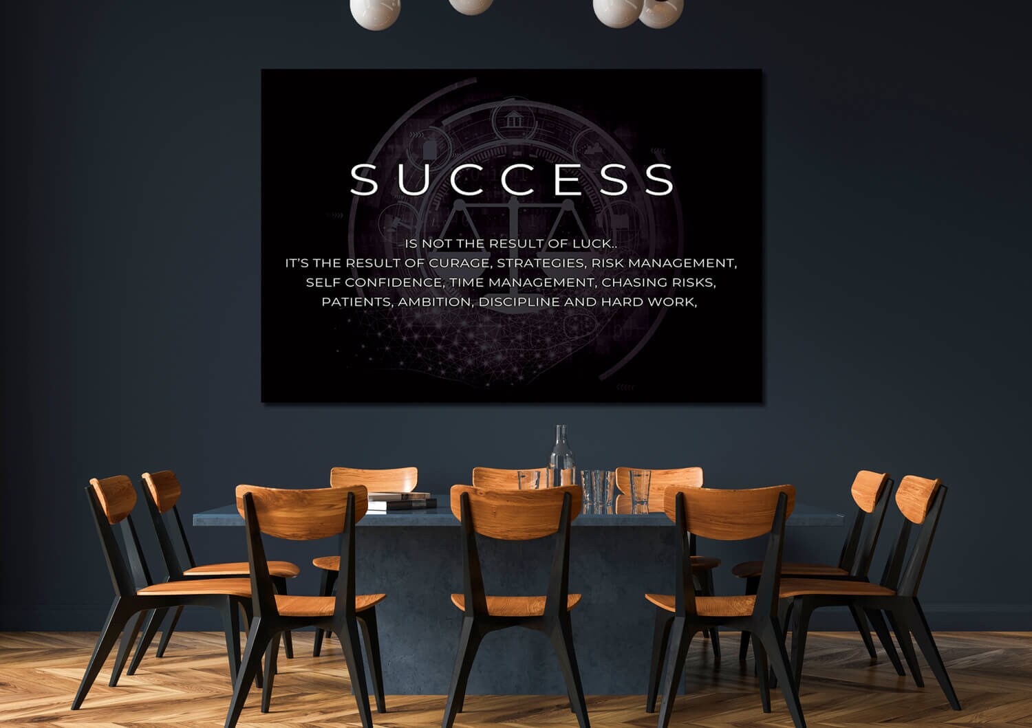 Success Result Motivation Sign Wall Decor Inspirational Canvas Home ...