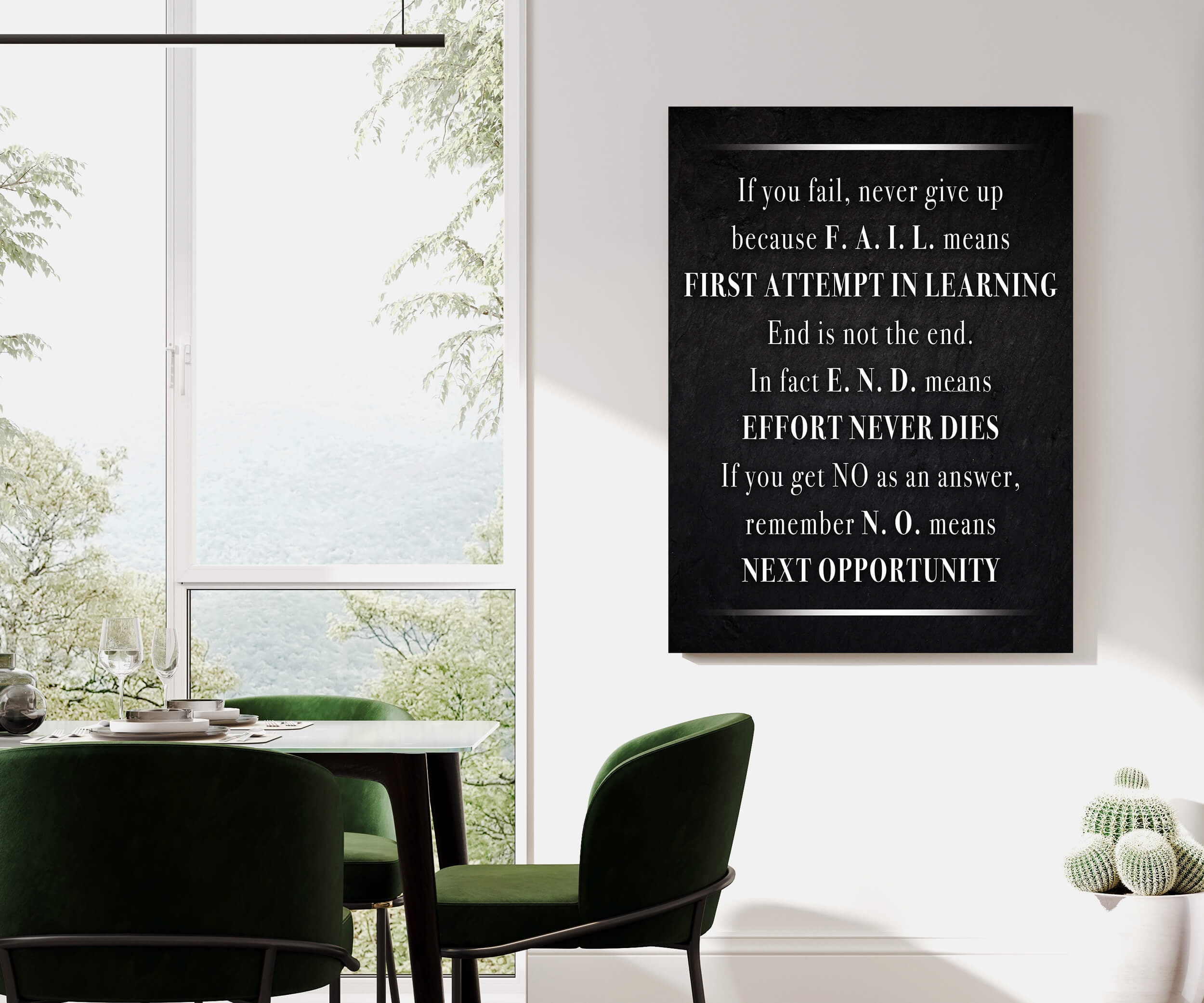 Motivation Quotes Wall Decor Inspirational Poster Canvas Home Decor ...