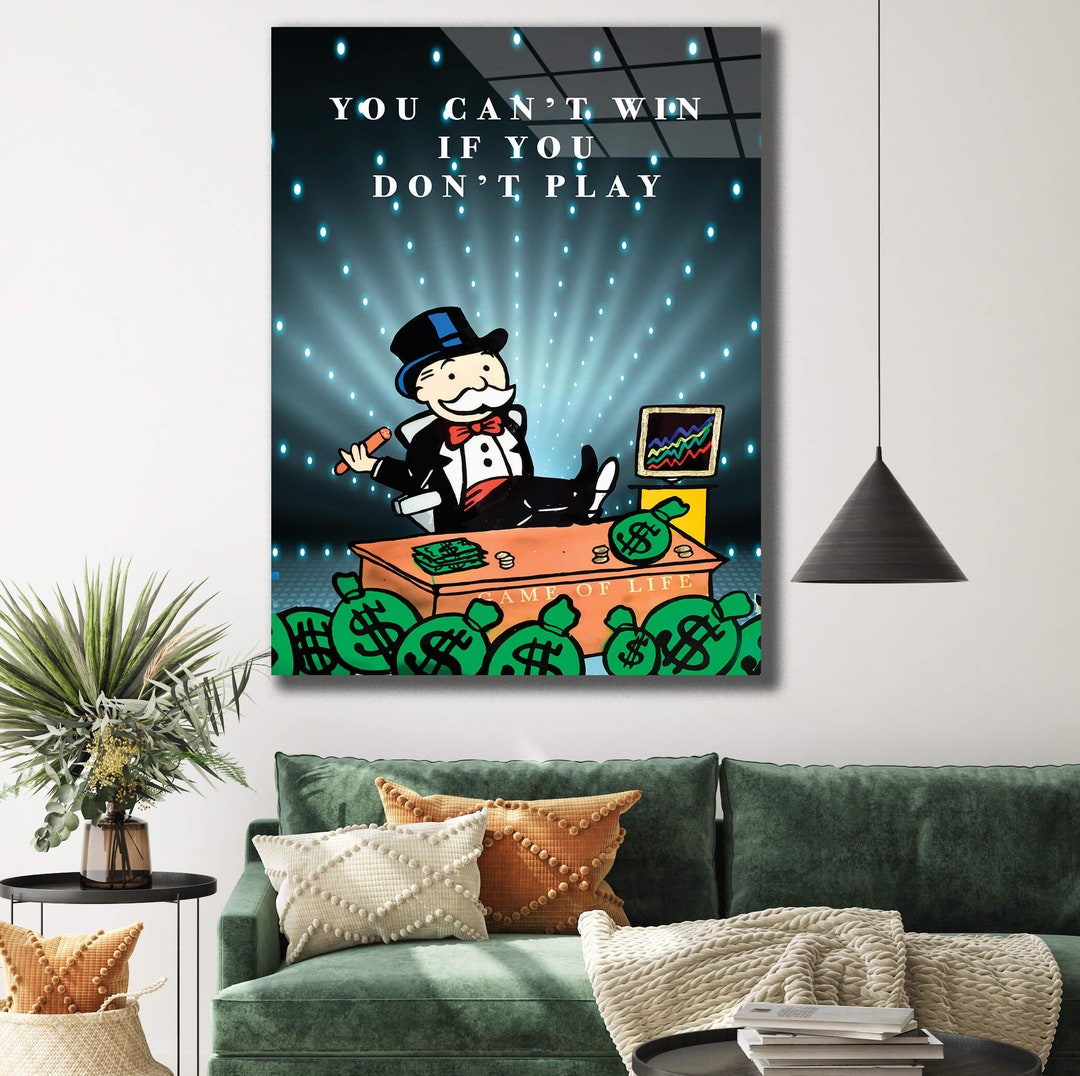 Monopoly Alec Money Wall Decor Old Money Design Motivational Canvas Art ...