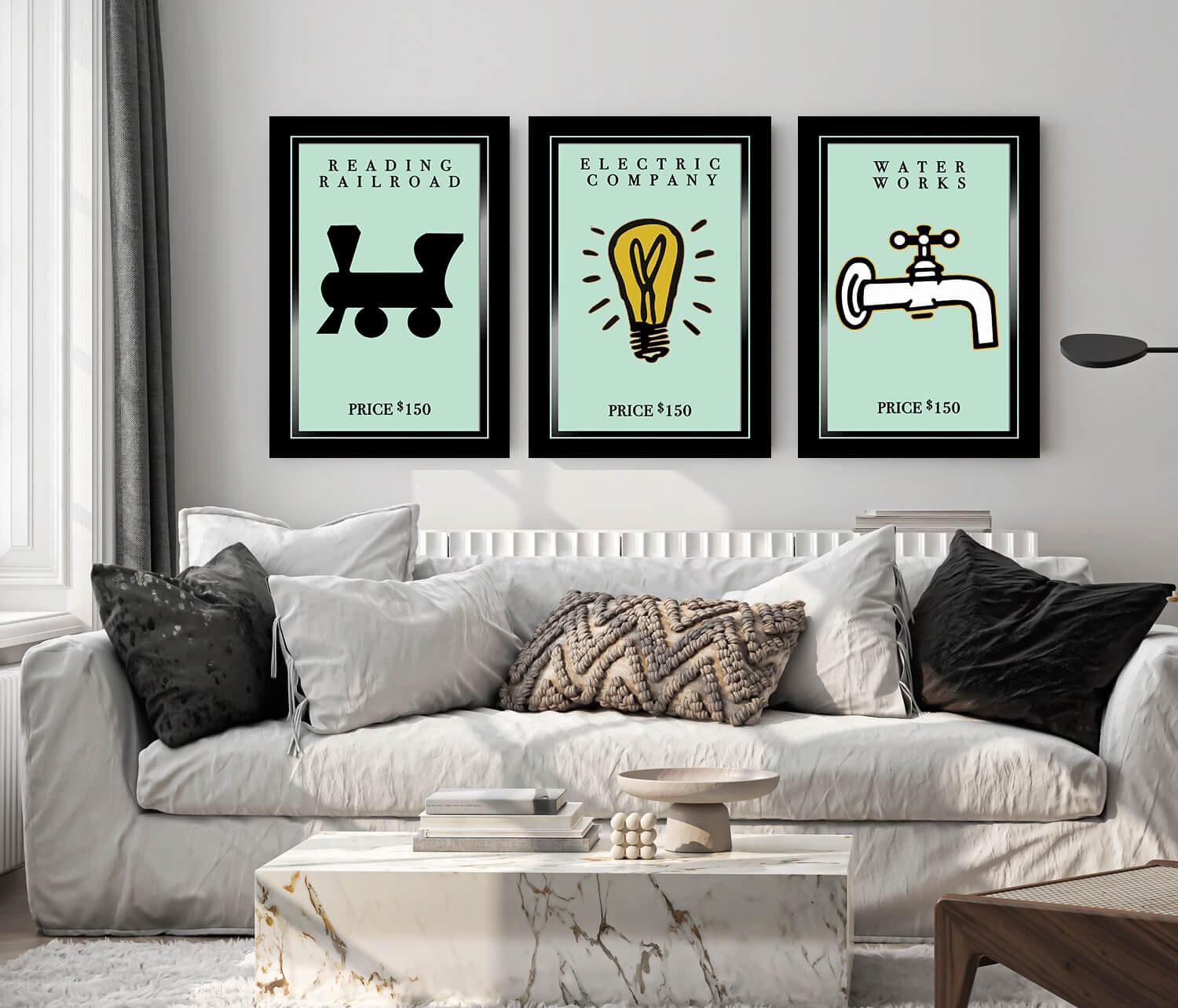 Retro Monopoly Bundle Wall Art Canvas Print Monopoly Inspirational Home ...
