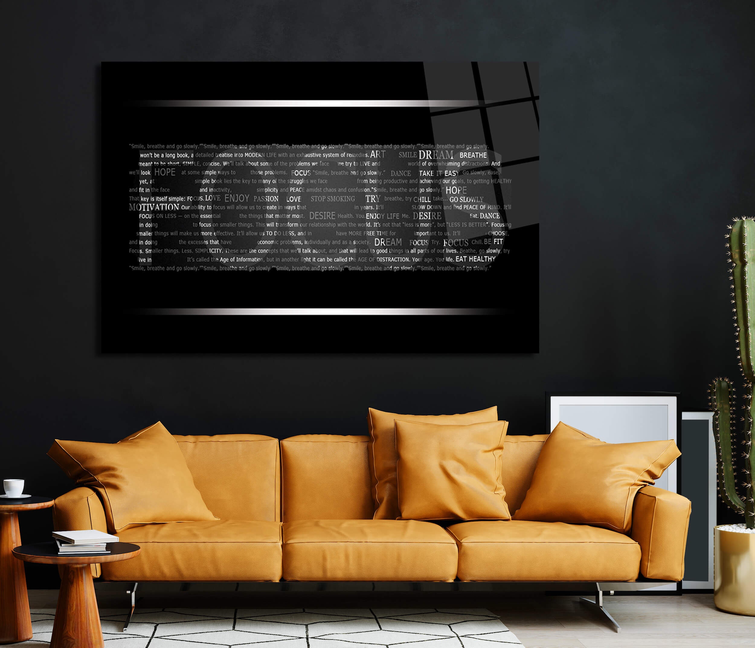 Focus Poster Visual Motivation Sign Canvas Art Home Decor Modern Office ...