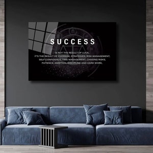 Success Result Motivation Sign Wall Decor Inspirational Canvas Home ...
