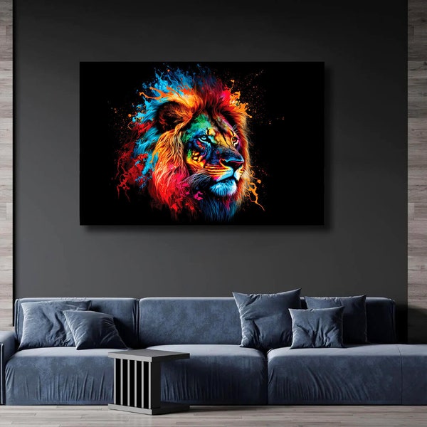 Abstract Lion Art - Etsy