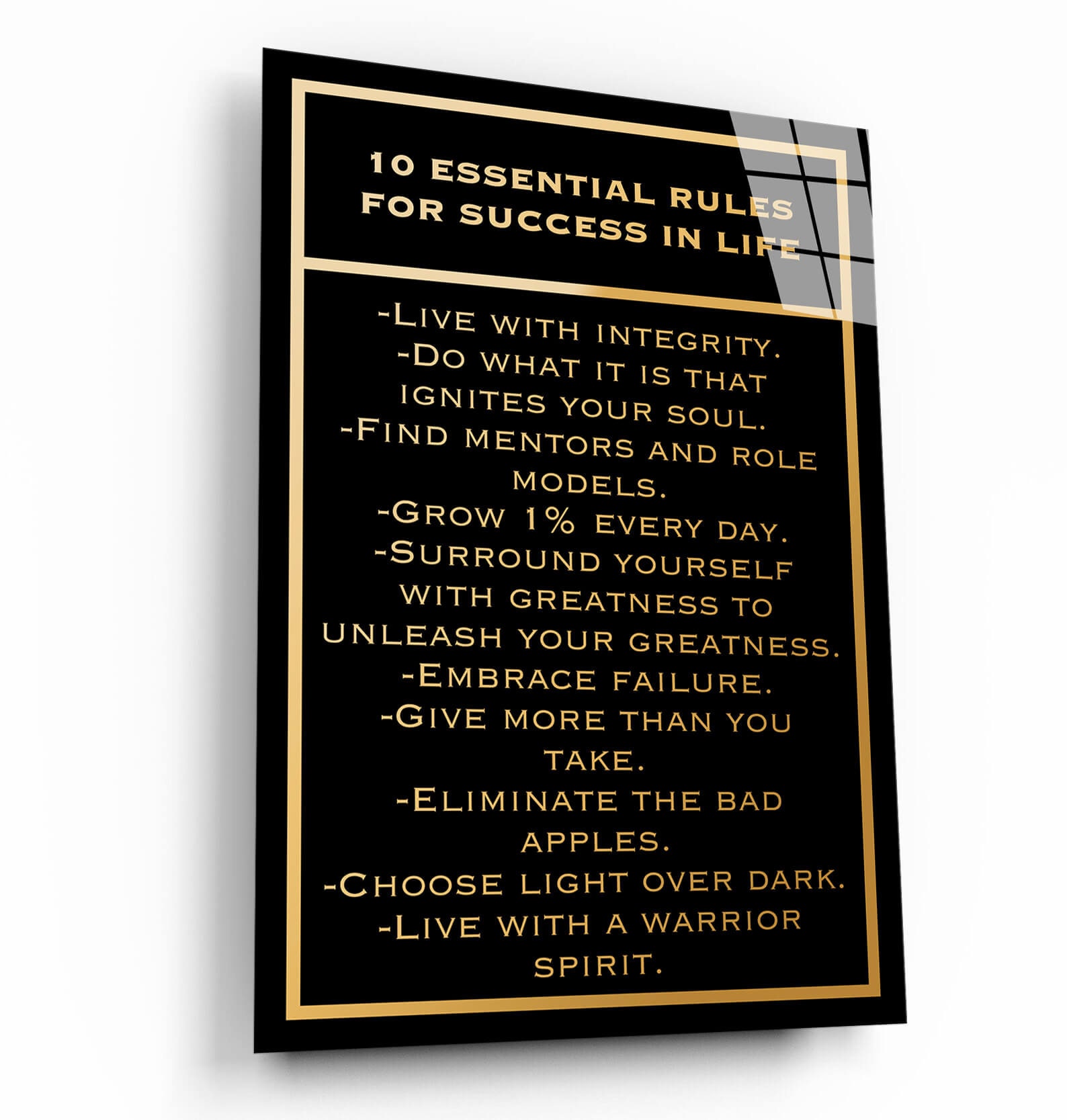 10 Rules For Success Motivational Wall Decor Inspirational Quotes ...