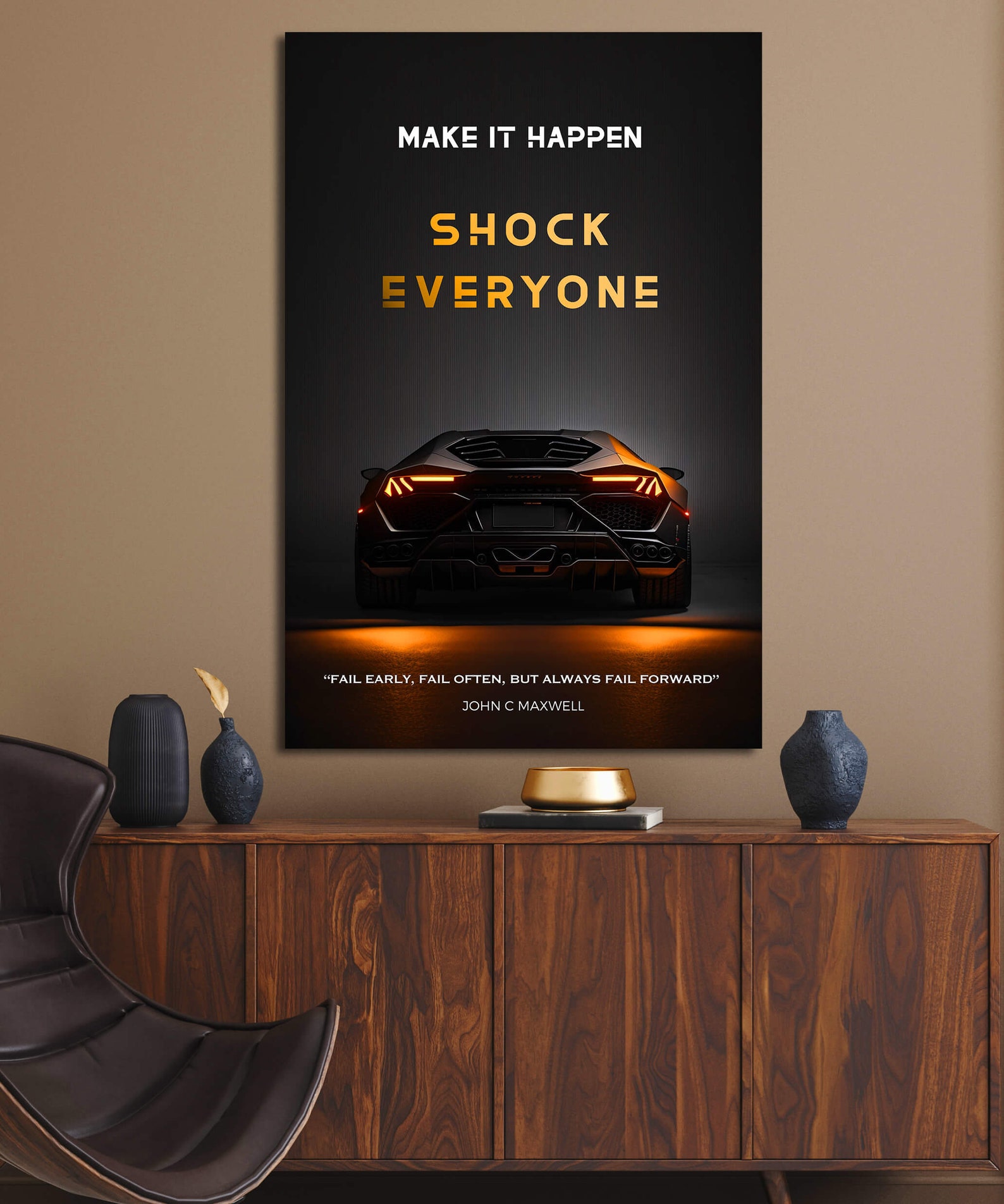 Lamborghini Motivational Quote Room Art Design Office Car Quote Poster ...