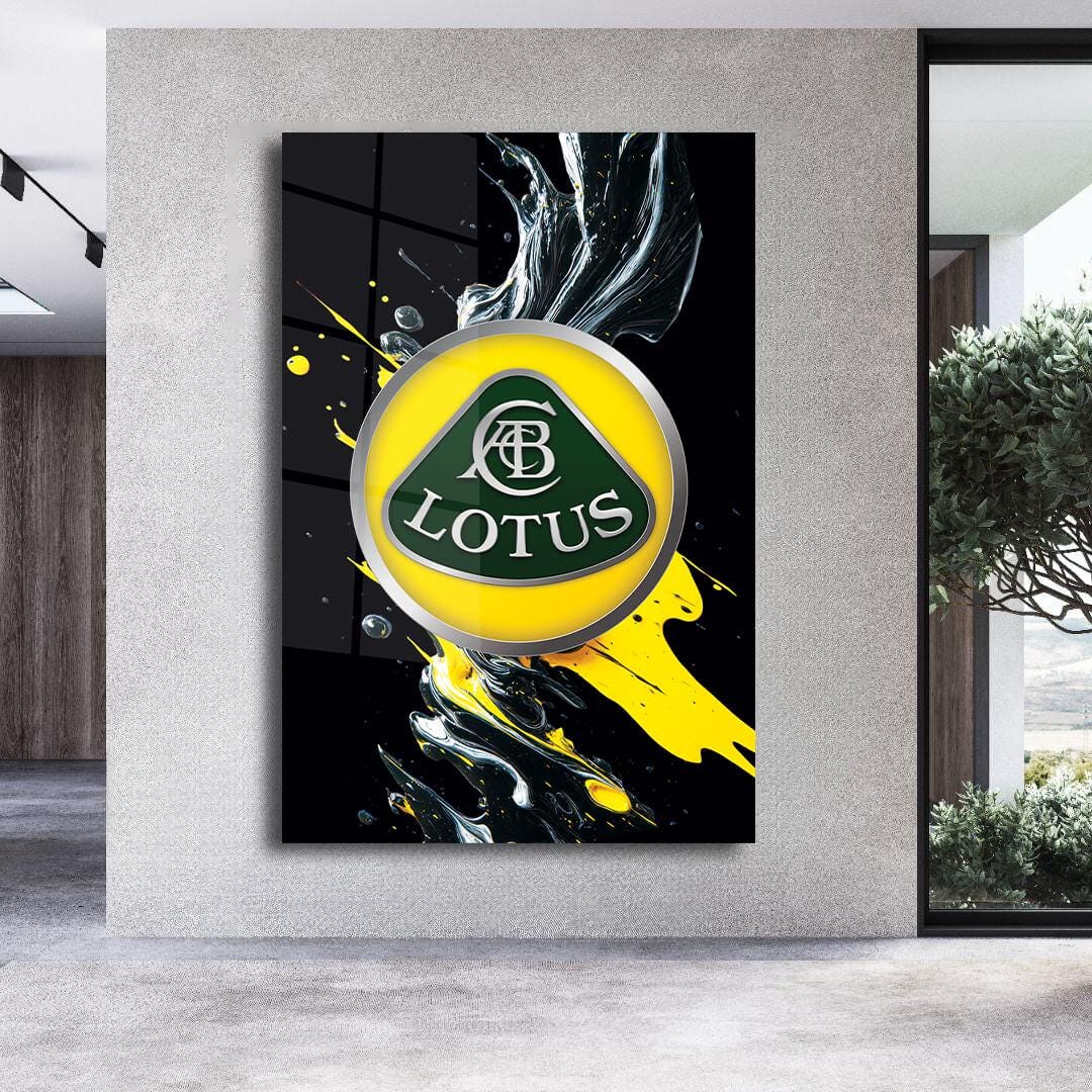 Lotus Logo Car Art: Canvas or Acrylic Automotive Wall Decor Large Print ...