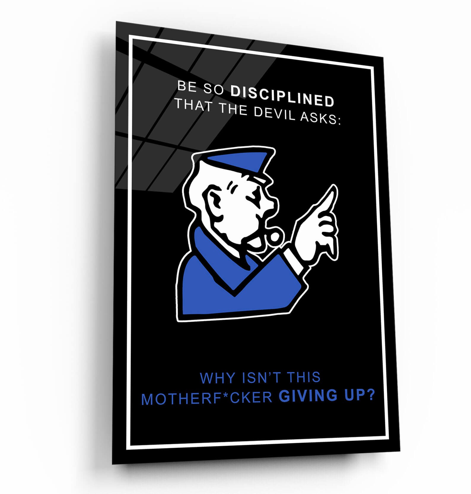 Be Disciplined Motivational Quote Wall Art Workout Inspirational Sign ...