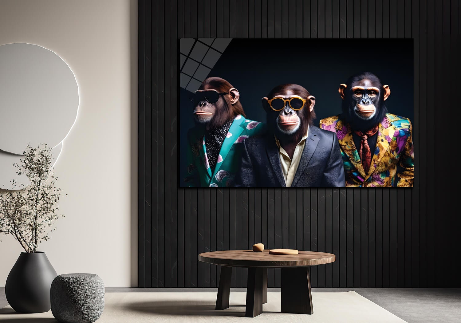 Colorful Monkeys in Suits Printable Art Banksy Wall Art Banksy Canvas ...
