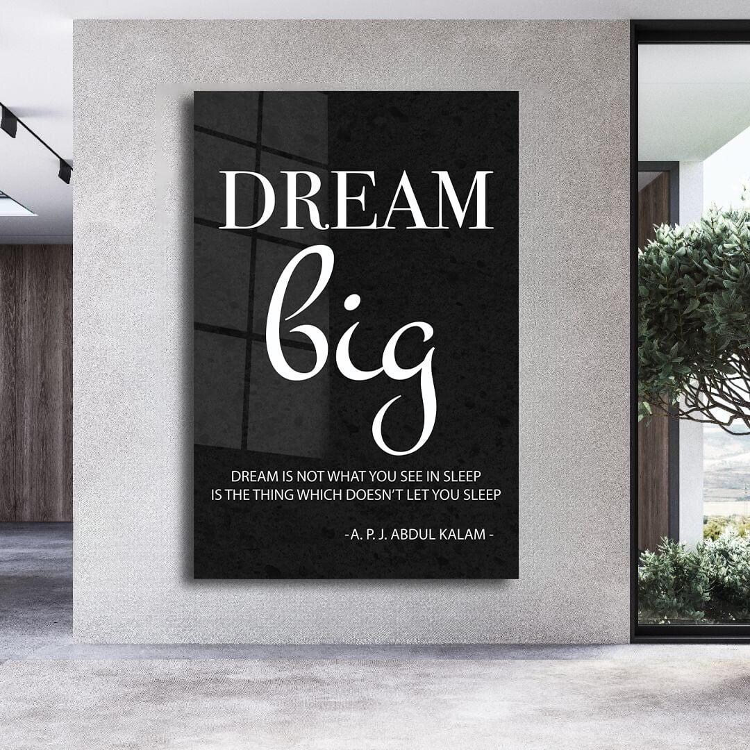Dream Big Motivational Quote Art: Modern Office Canvas Print - Etsy