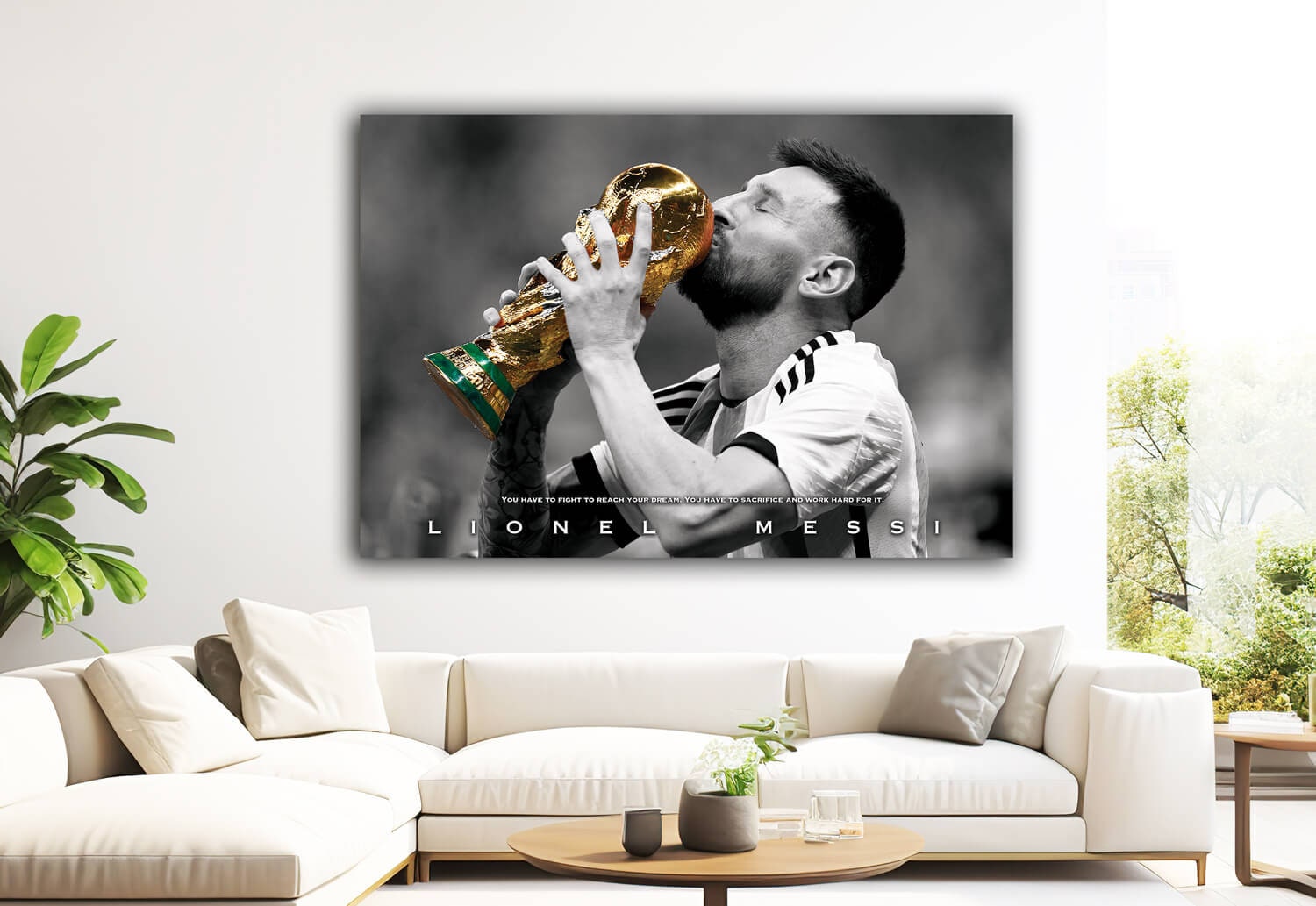 Lionel Messi Wall Deco Inspirational Art Lionel Messi Football Art ...