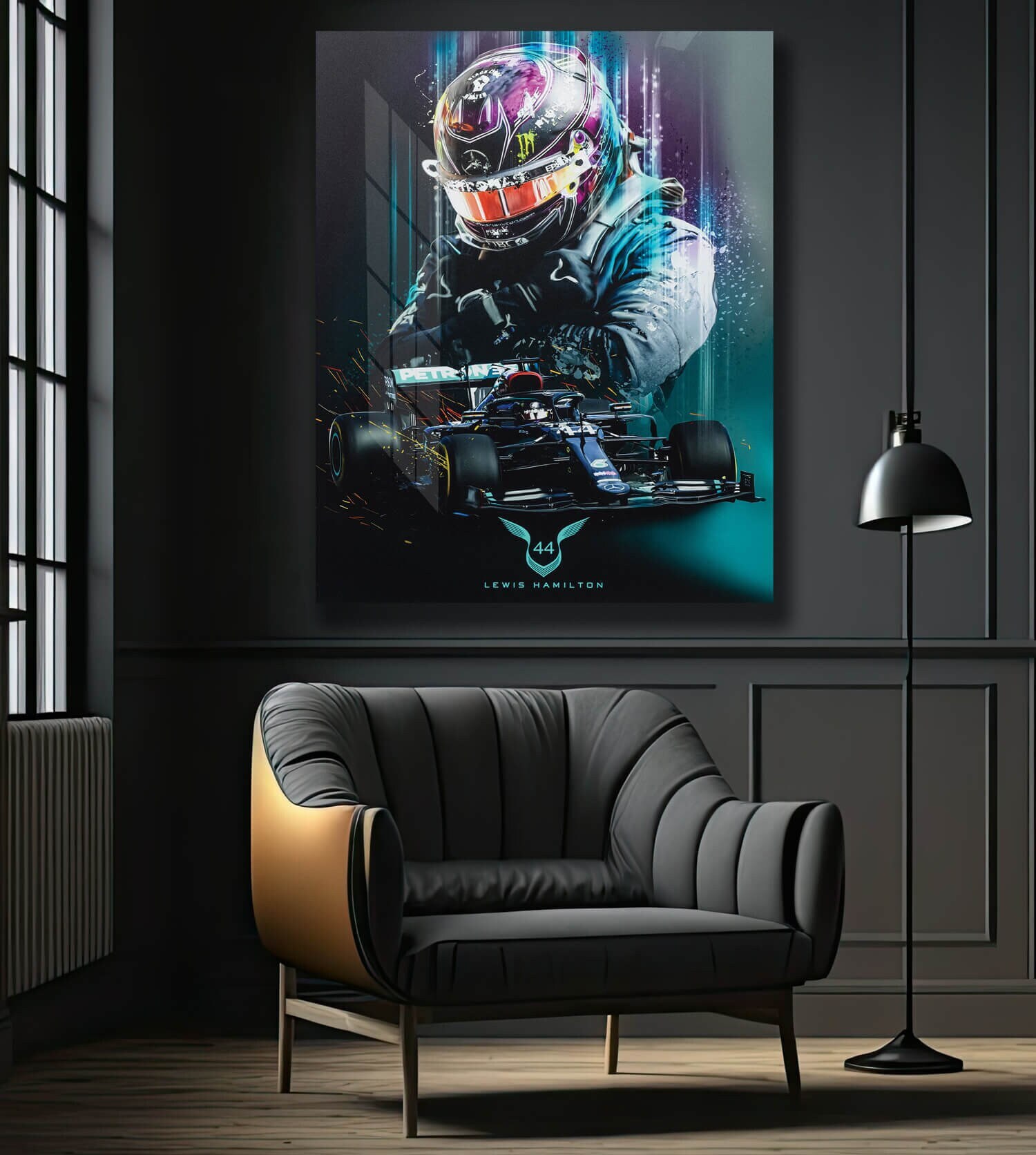 Lewis Hamilton 44 Wall Decor Formula 1 Motivational Canvas Lewis ...