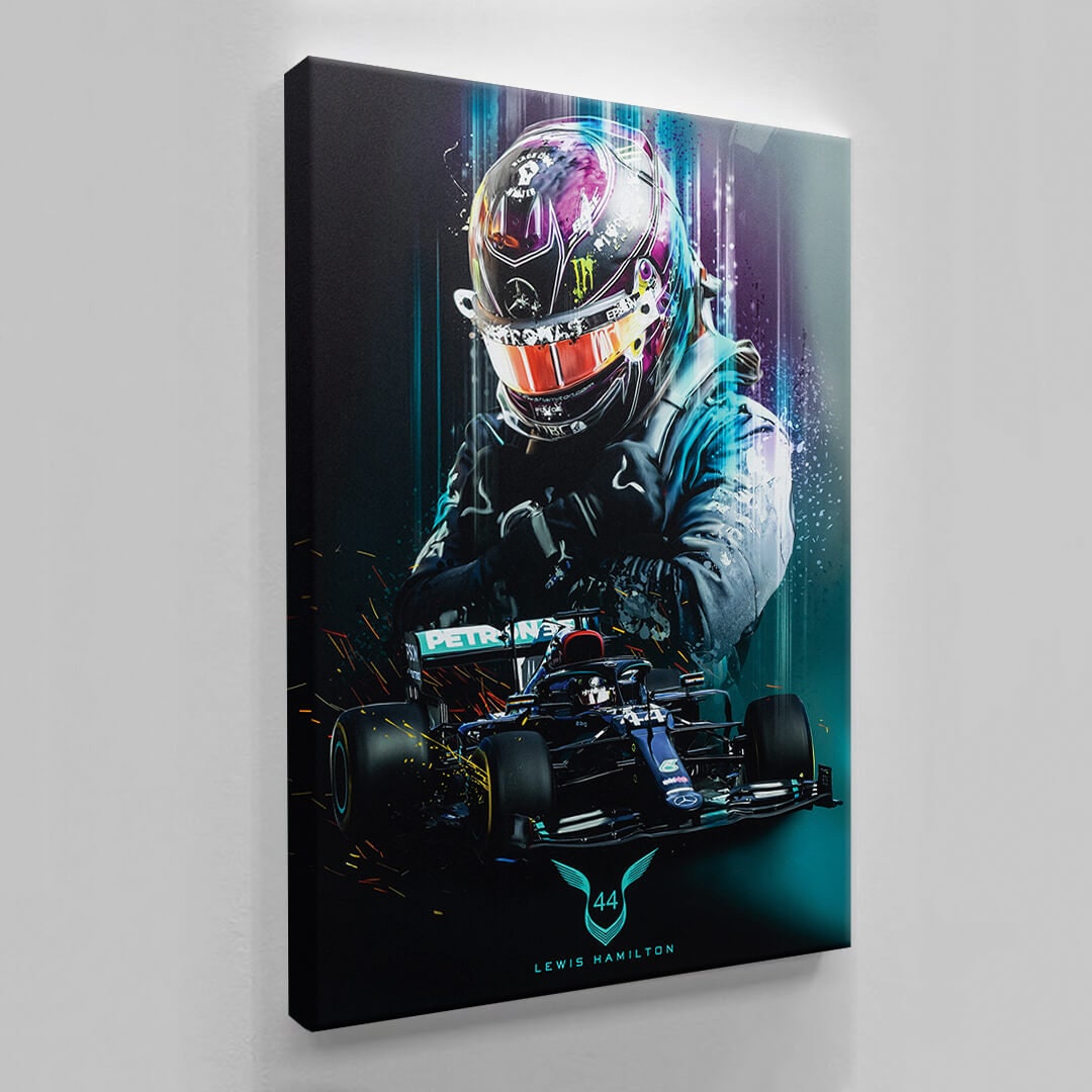 Lewis Hamilton 44 Wall Decor Formula 1 Motivational Canvas Lewis ...
