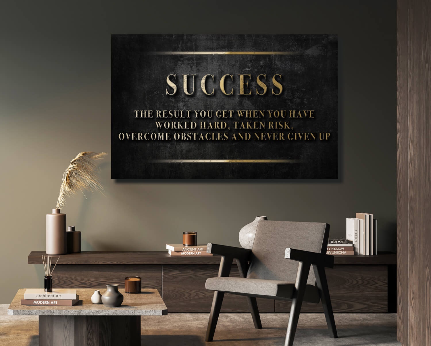 Success Noun Wall Art Workout Motivation Sign Canvas Art Home Decor ...