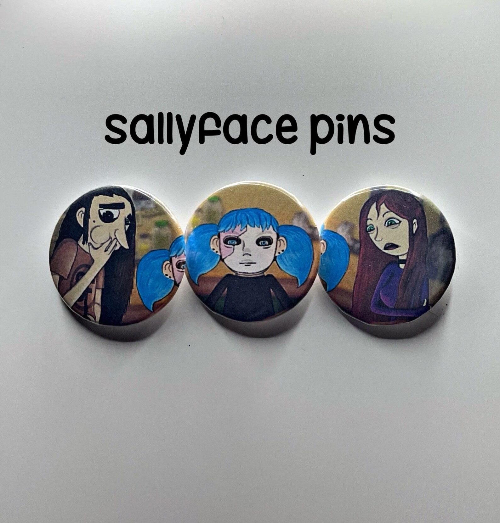 Sallyface Pin-back Buttons - Etsy