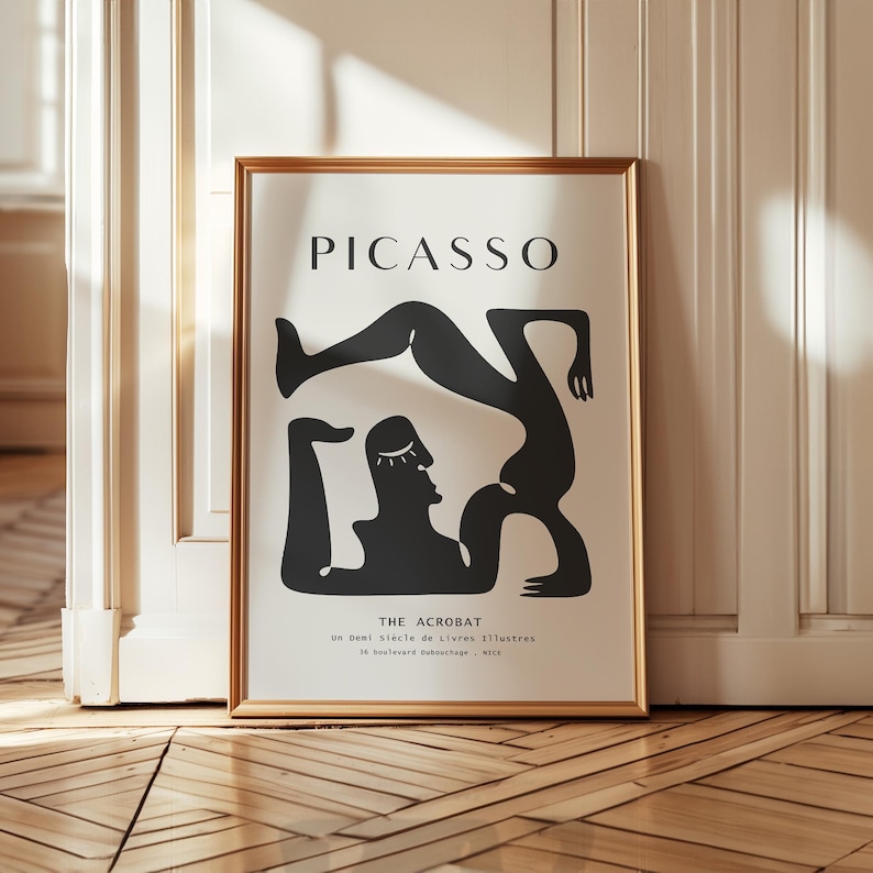 Pablo Picasso Acrobat Wall Art Print, Exhibition Minimalist Poster ...