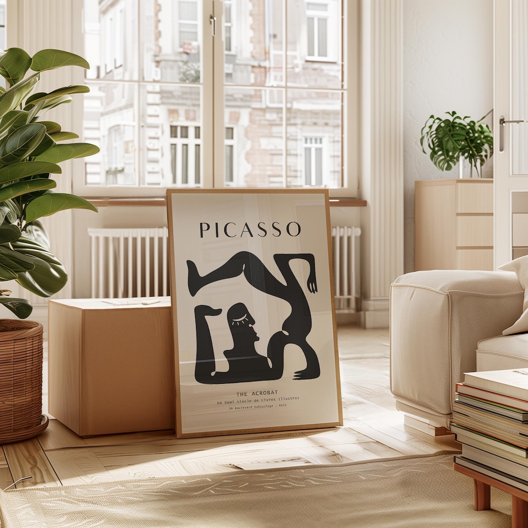Pablo Picasso Acrobat Wall Art Print, Exhibition Minimalist Poster ...