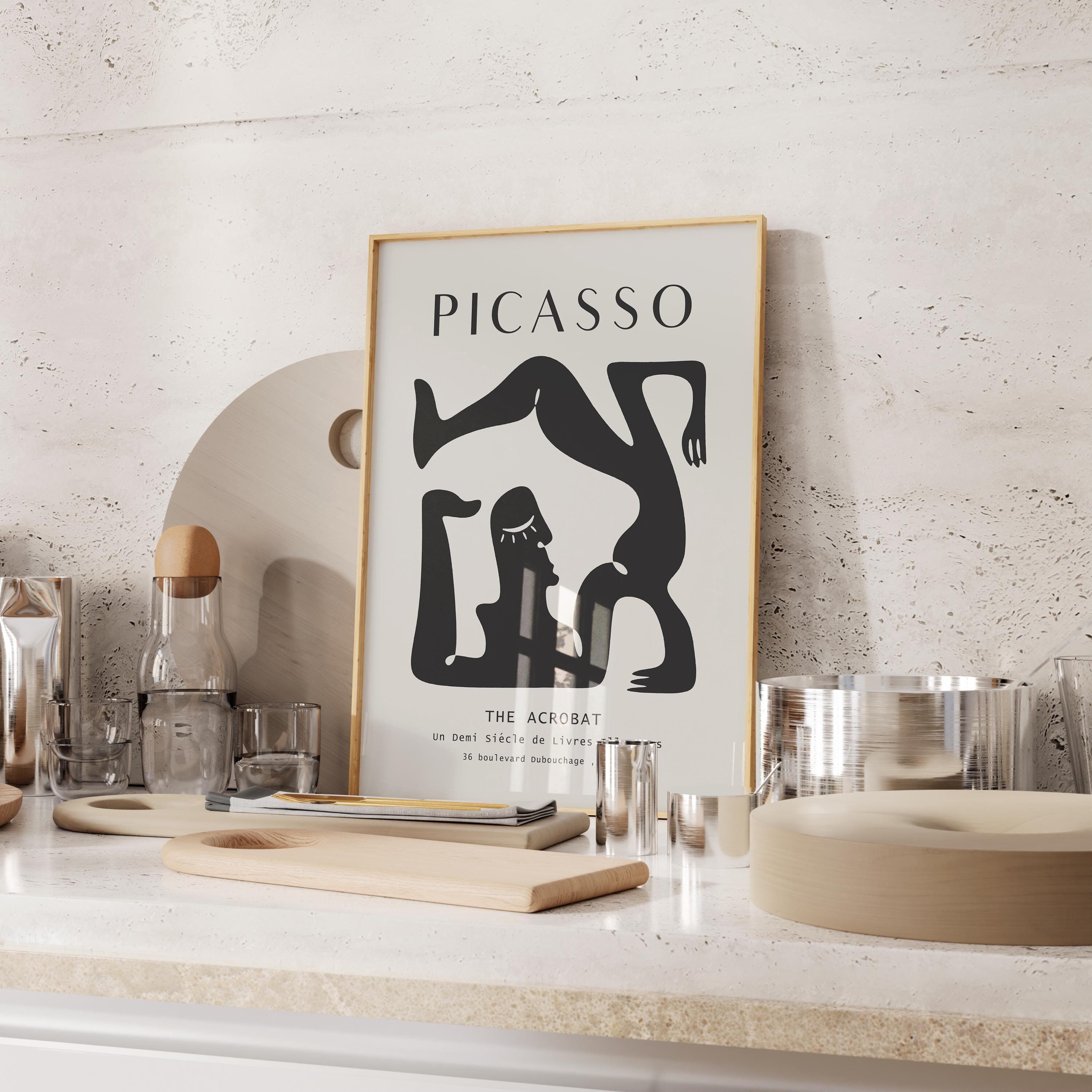 Pablo Picasso Acrobat Wall Art Print, Exhibition Minimalist Poster ...