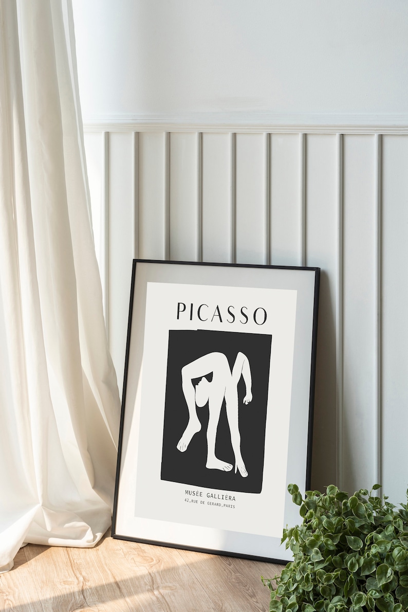 Pablo Picasso the Acrobat Printable Wall Art Black Neutral - Etsy