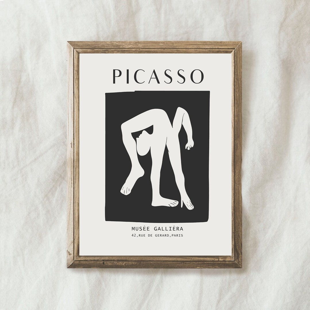 Pablo Picasso the Acrobat Printable Wall Art, Black Neutral Abstract ...