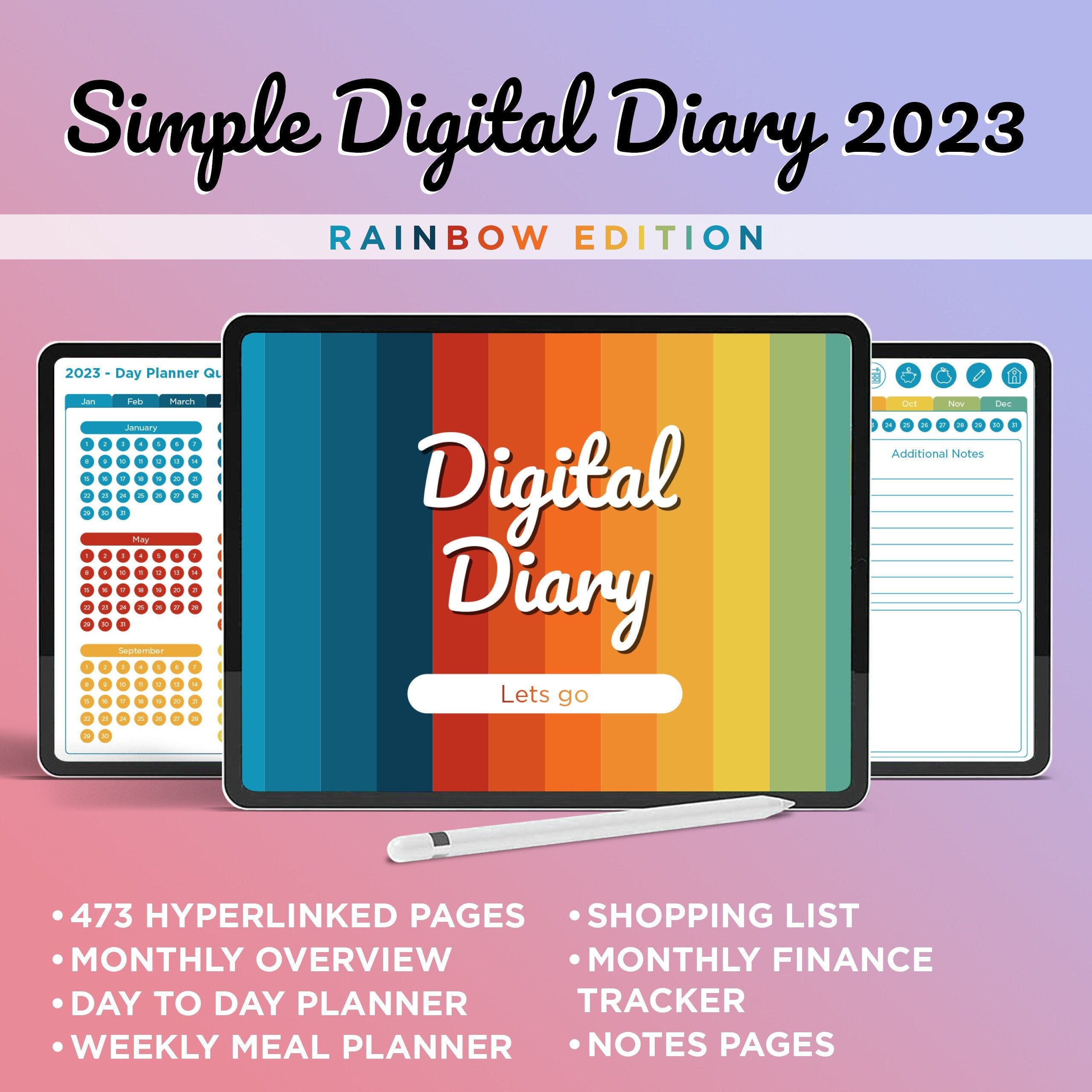 Simple Digital Diary 2023 Digital Daily Journal 365 Daily Journal iPad ...