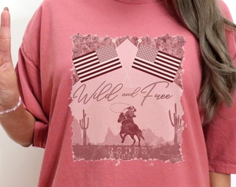 Let's Rodeo Garment-dyed T-shirt Rodeo Shirt Gifts for - Etsy