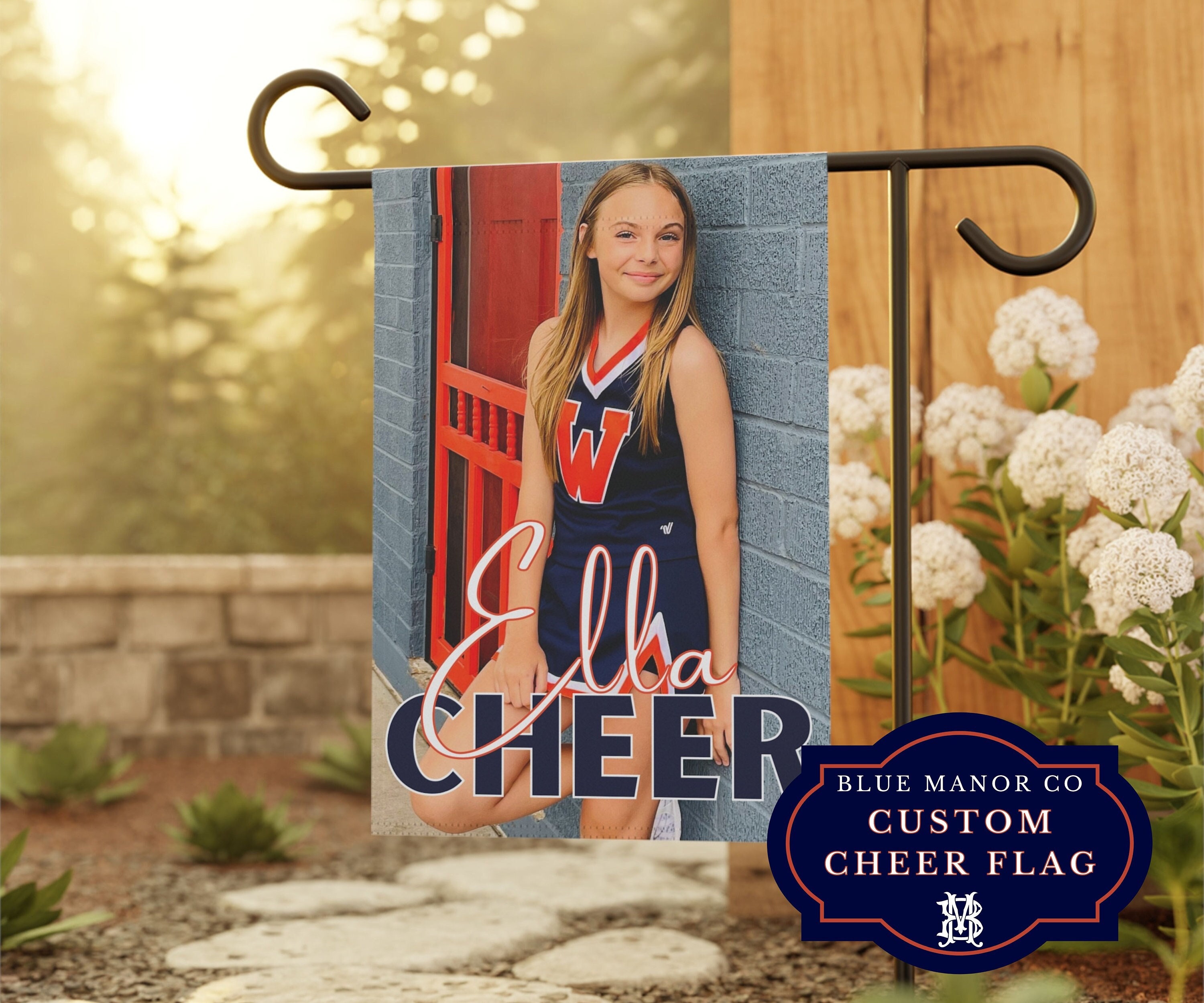 Customizable Cheer Spirit Garden Flag| Personalize Team Spirit| Custom ...