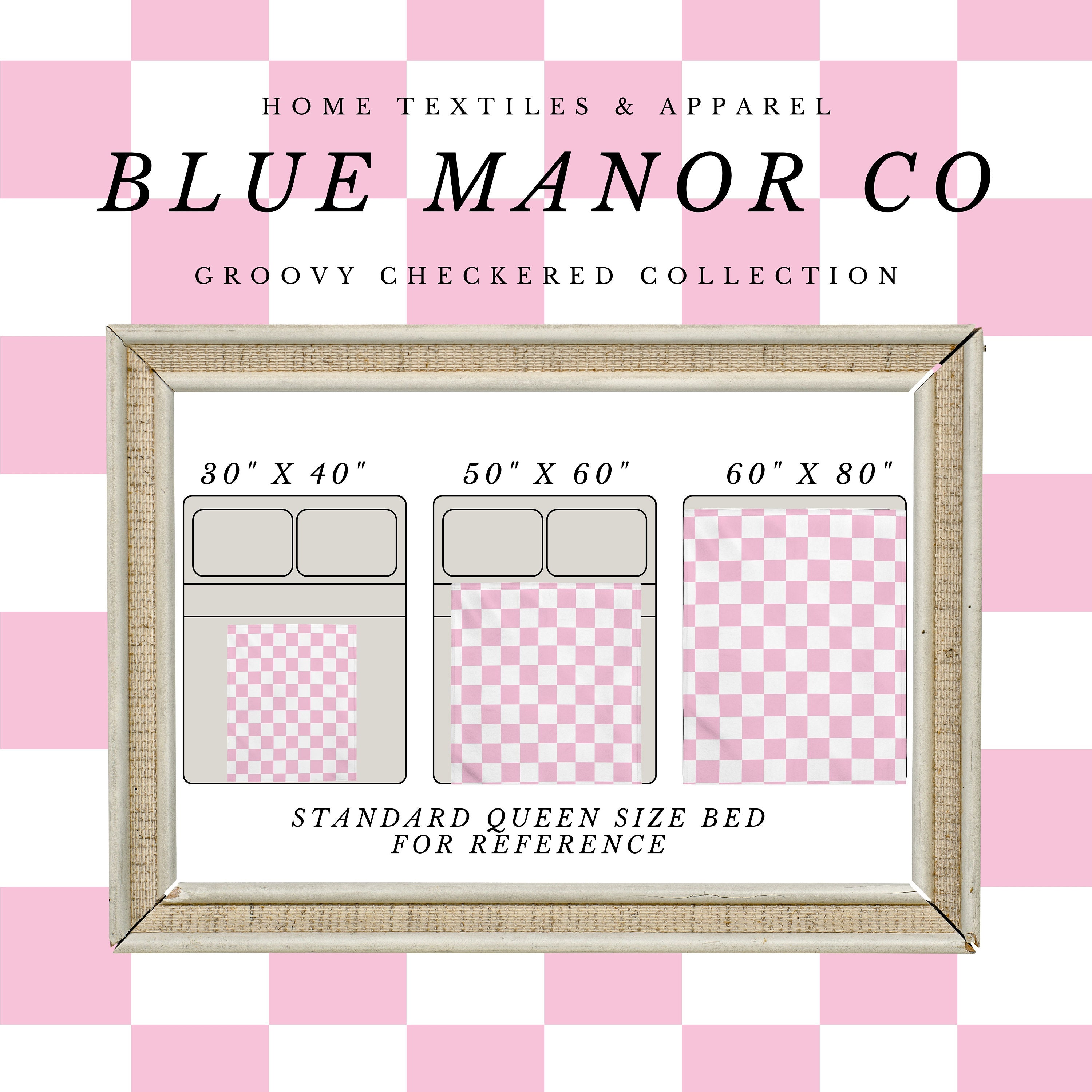 Personalized Checkered Pattern in Vintage Rustic Blanket With Name ...