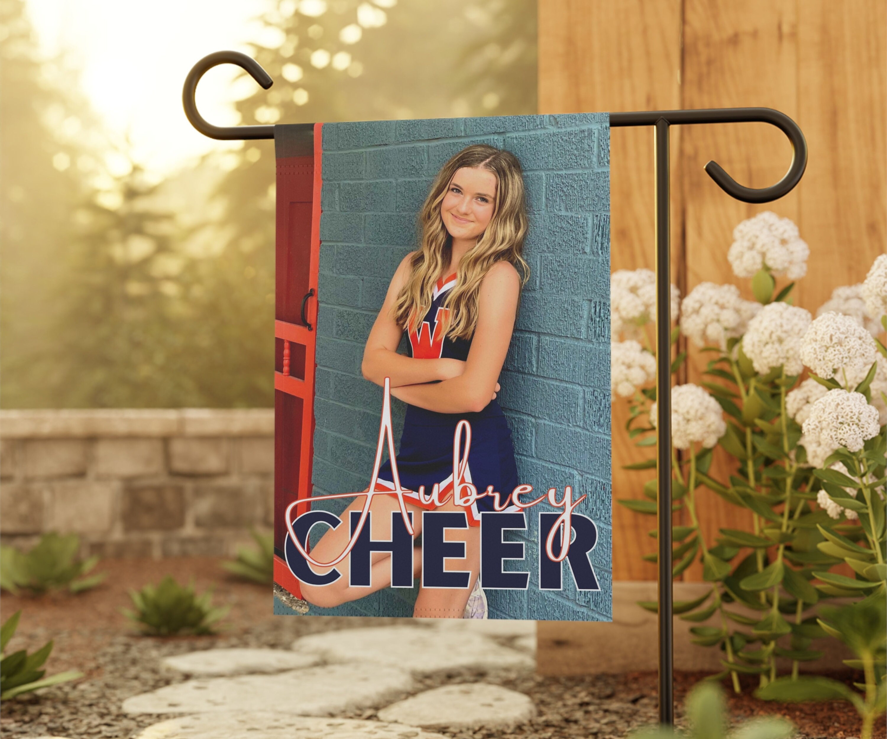 Customizable Cheer Spirit Garden Flag| Personalize Team Spirit| Custom ...