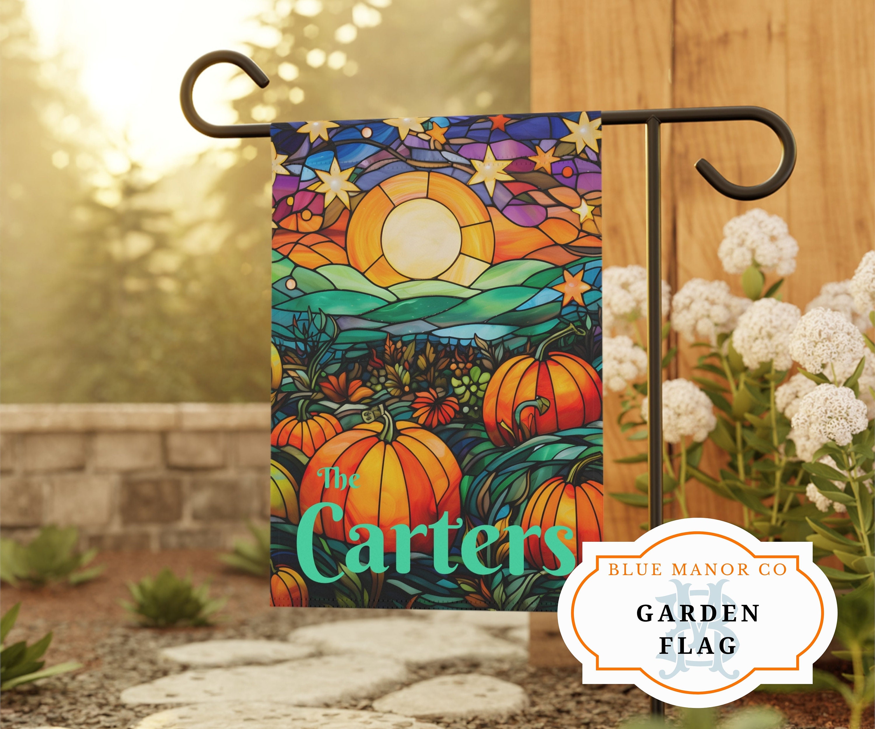 Personalized Flag Custom Garden Flag Welcome Flag Pumpkin - Etsy