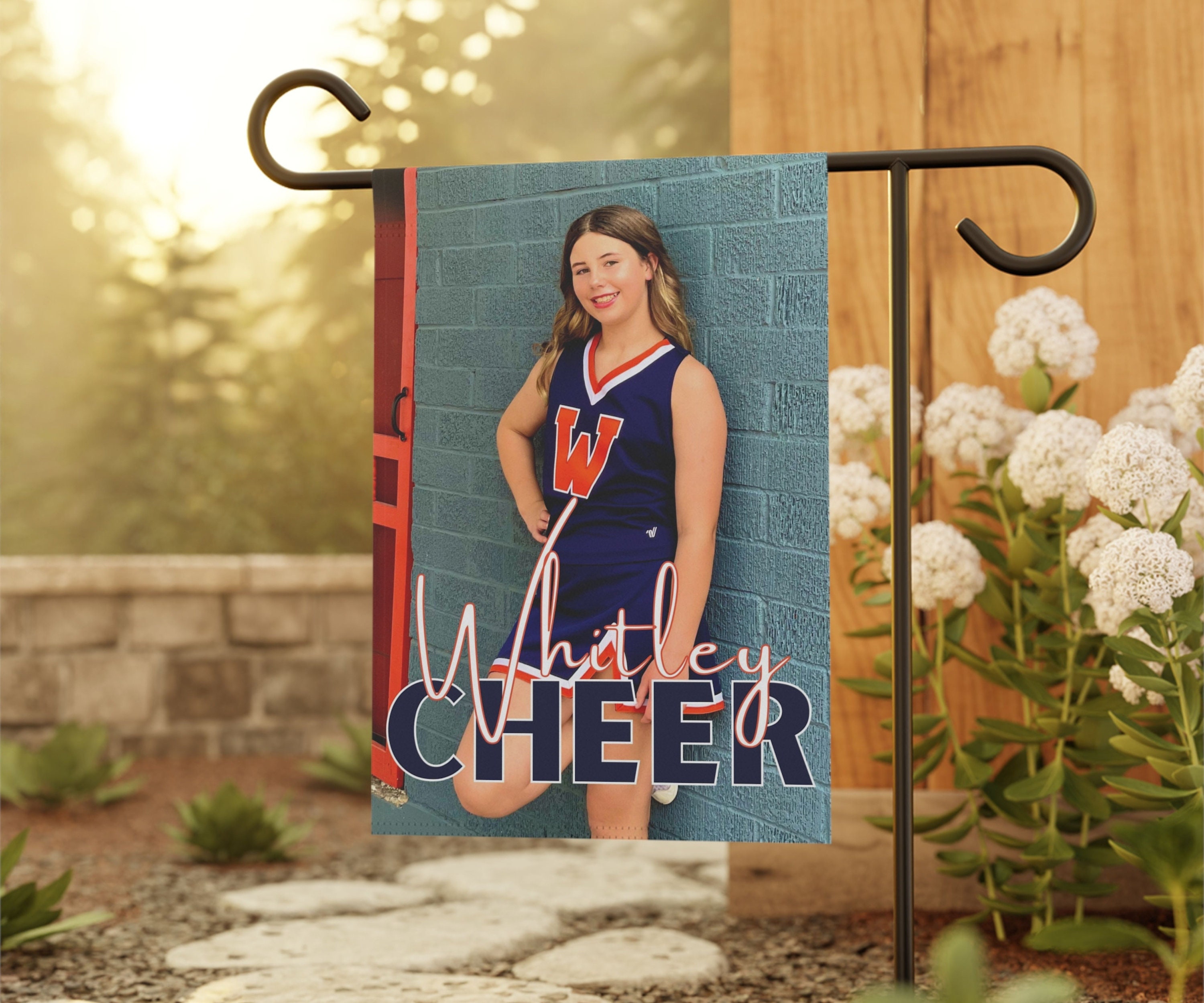 Customizable Cheer Spirit Garden Flag Personalize Team Spirit Custom ...