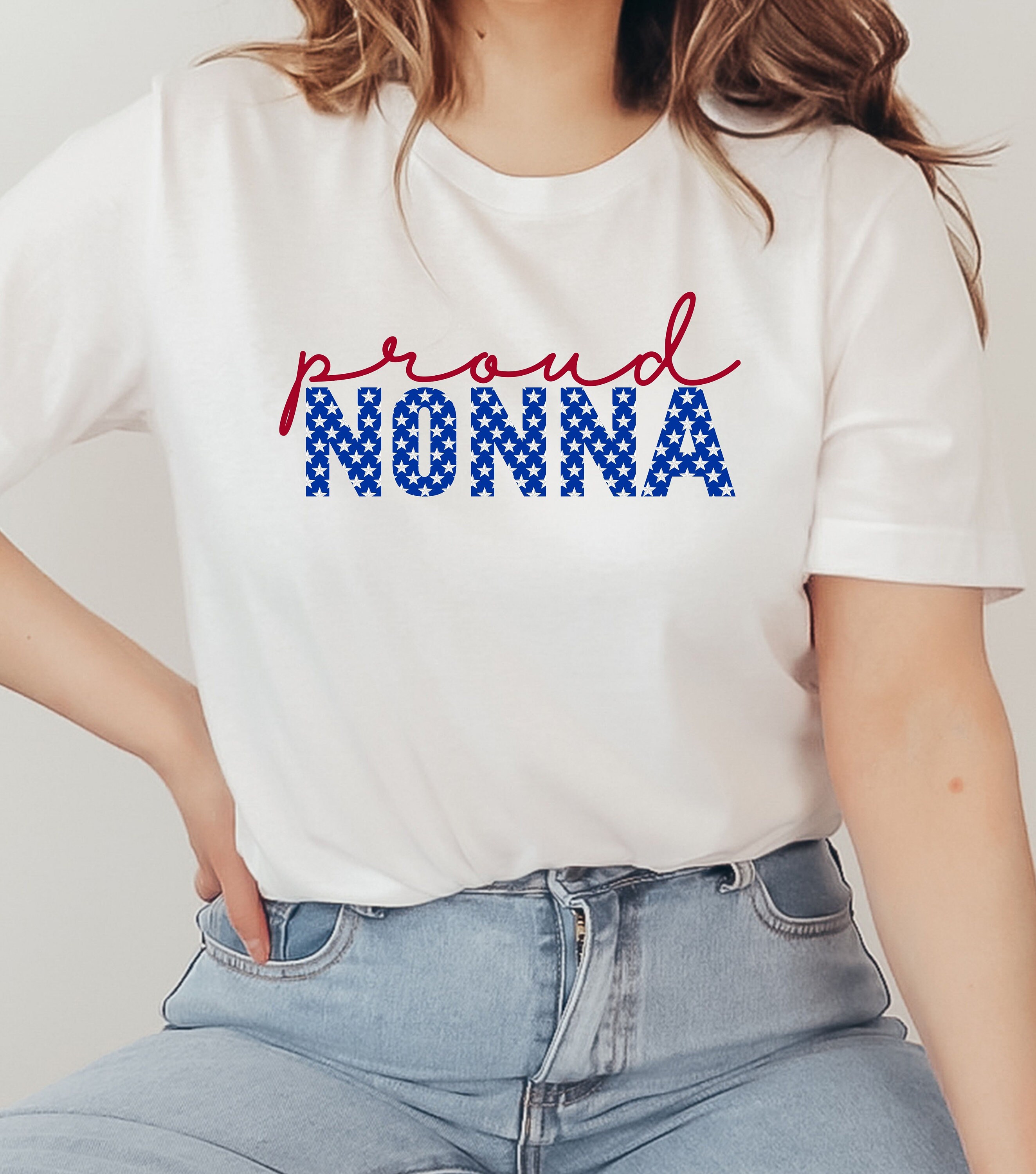 Proud Nonna Shirt| Patriotic Grandma Tshirt| Personalized Group Shirts ...