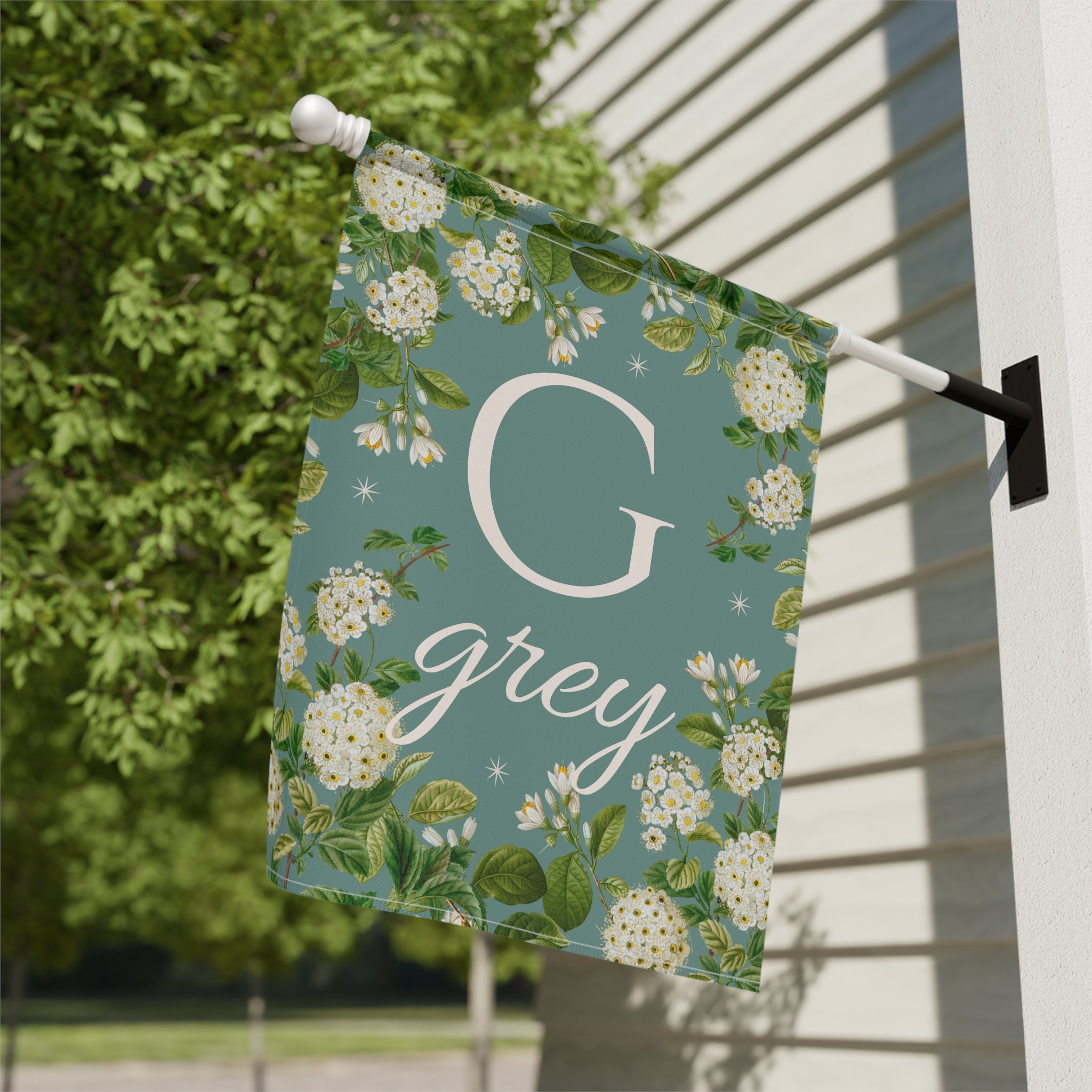 Personalized Flag, Custom Garden Flag, Welcome Flag, Floral Garden ...