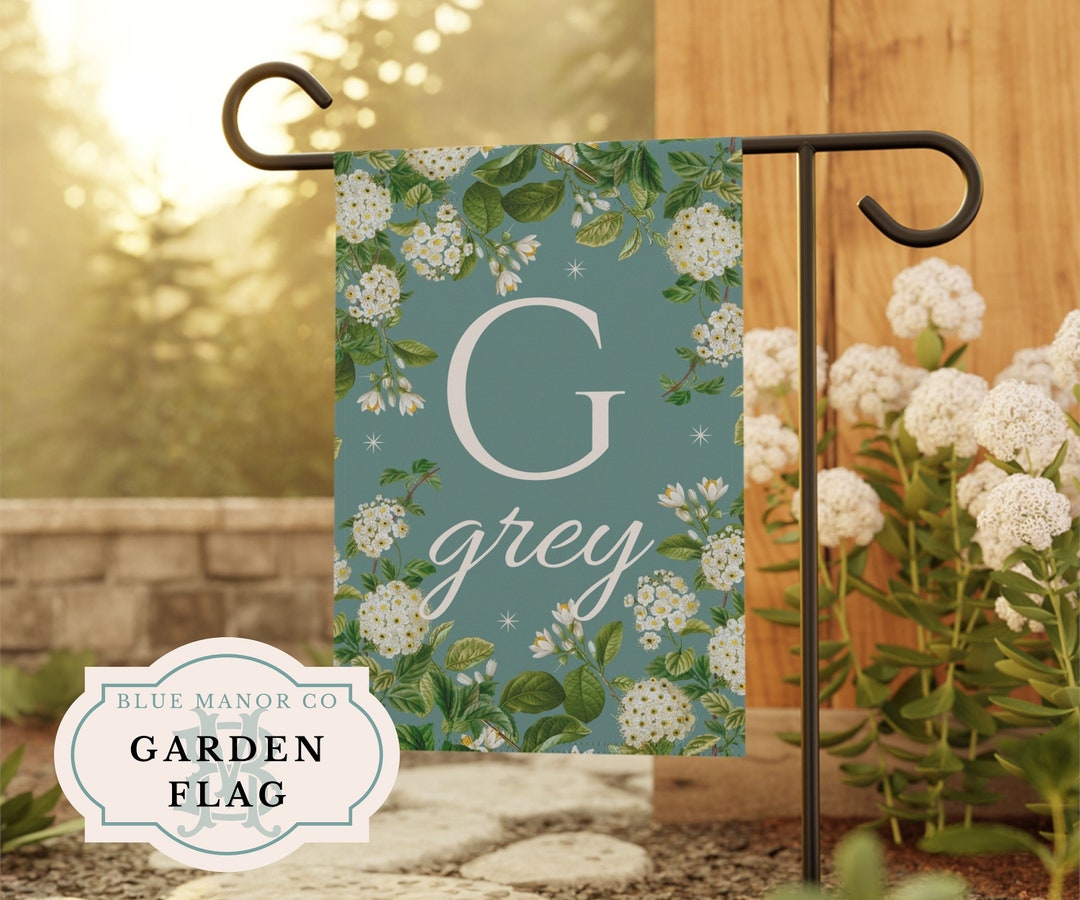 Personalized Flag, Custom Garden Flag, Welcome Flag, Floral Garden ...