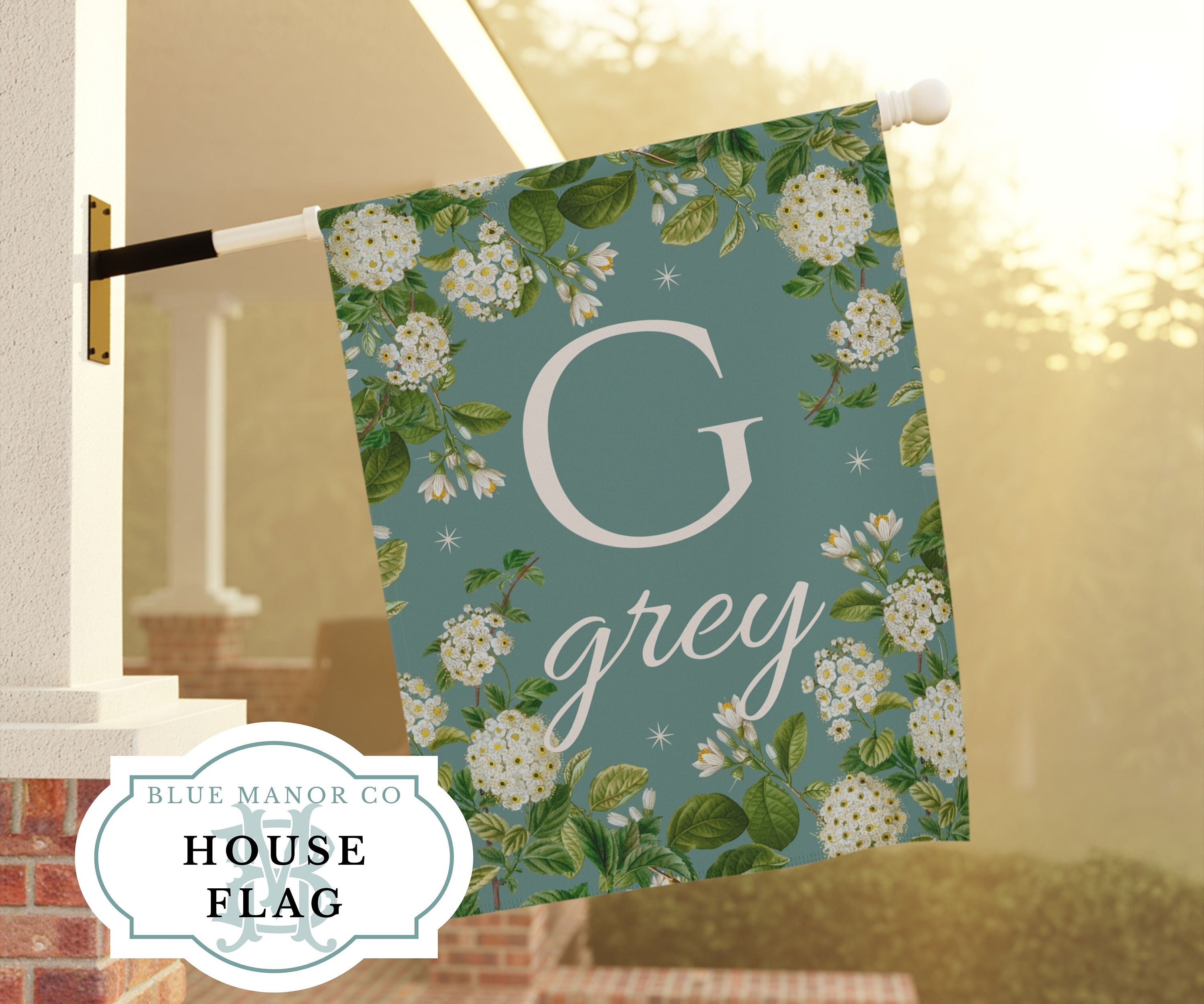 Personalized Flag, Custom Garden Flag, Welcome Flag, Floral Garden ...