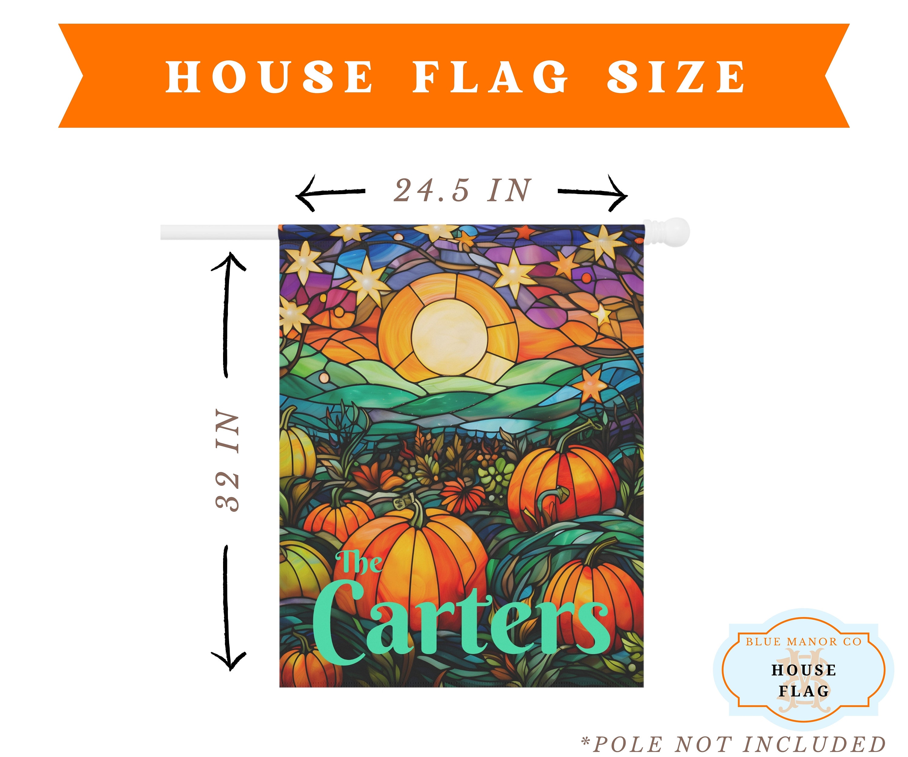 Personalized Flag, Custom Garden Flag, Welcome Flag, Pumpkin Garden ...