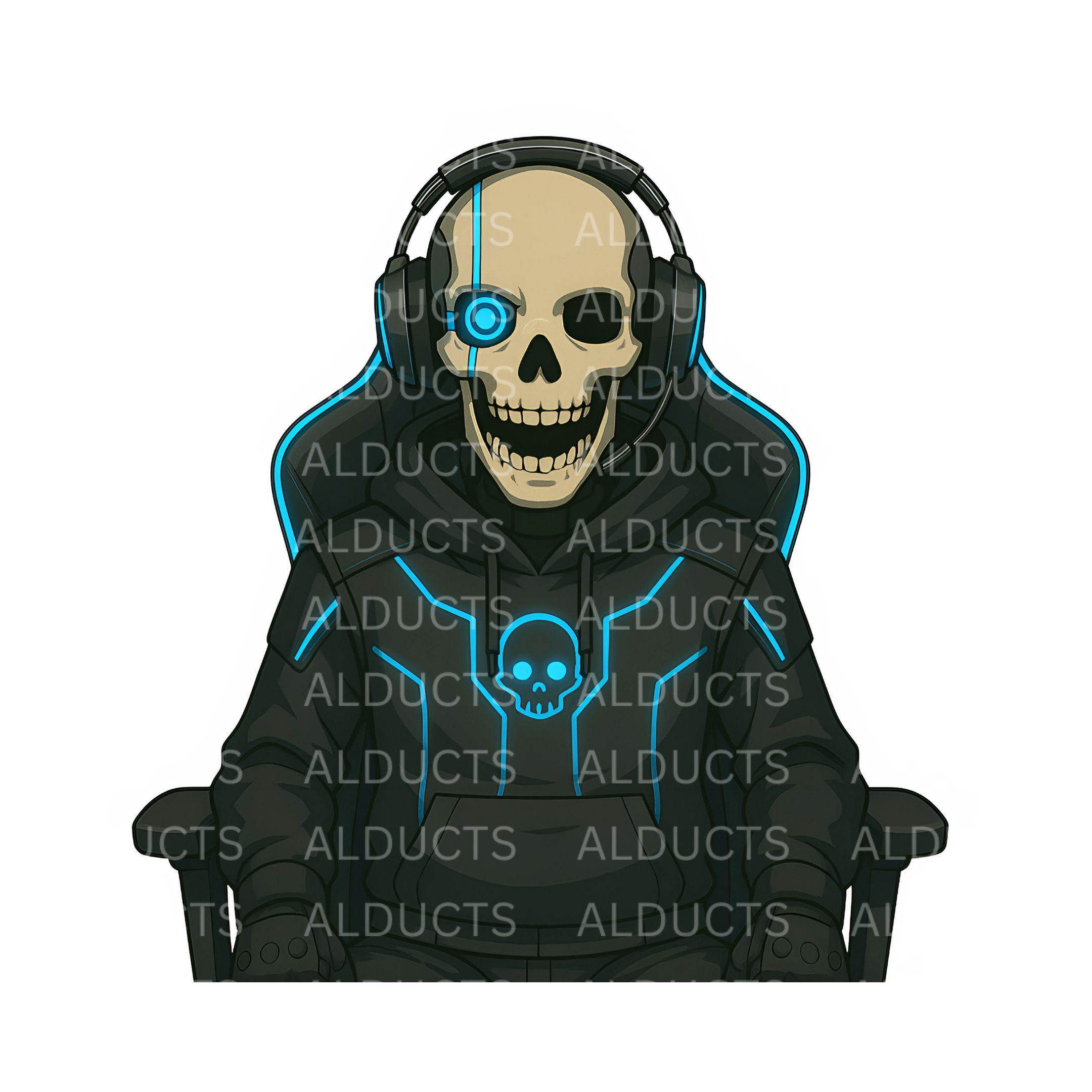 Gaming Skeleton Pngtuber: Anime Vtuber Avatar for Veadotube (digital ...