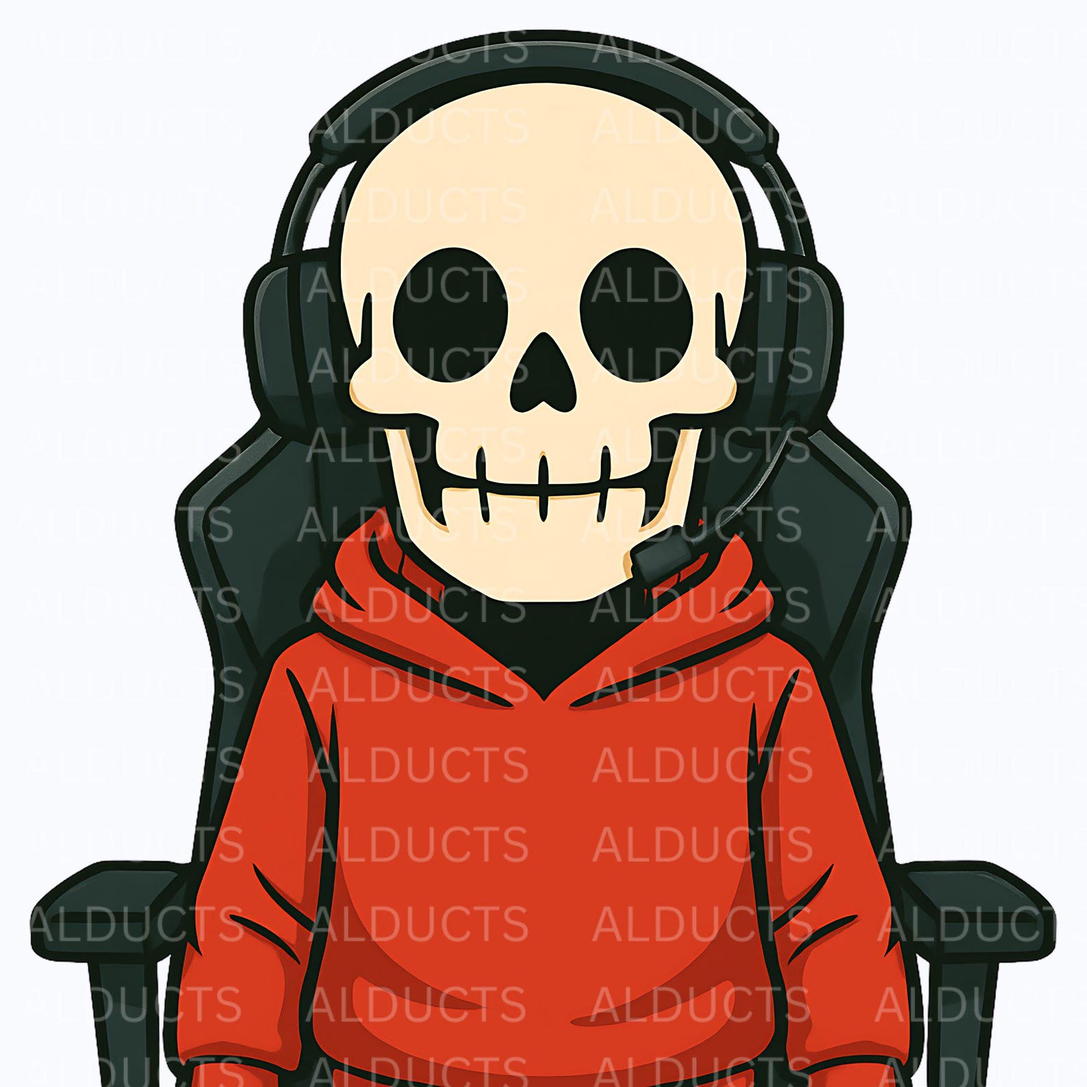 Red Hoodie Skeleton Pngtuber: Gamer Vtuber Avatar (veadotube Ready ...